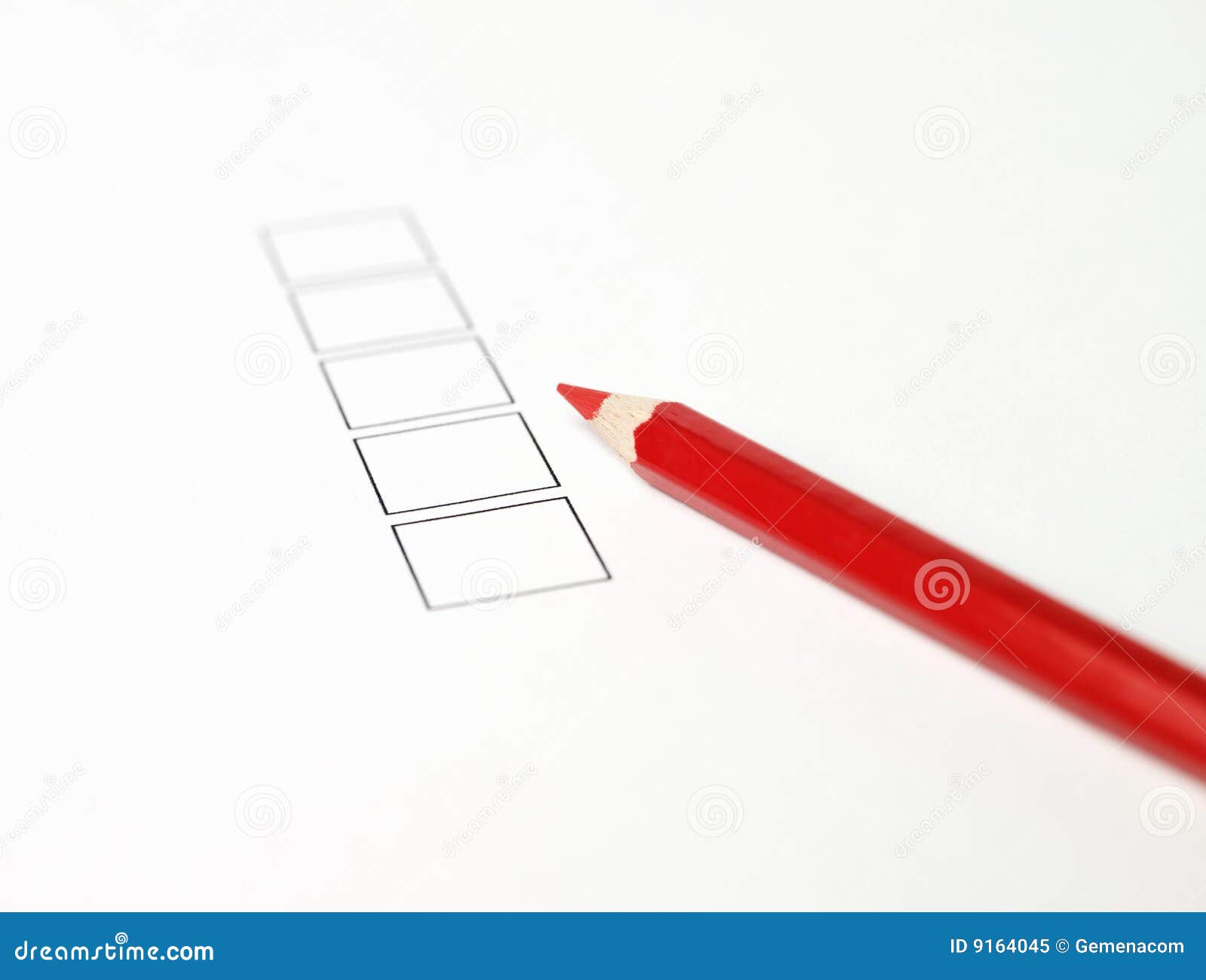 Pencil and check boxes stock image. Image of announce - 9164045