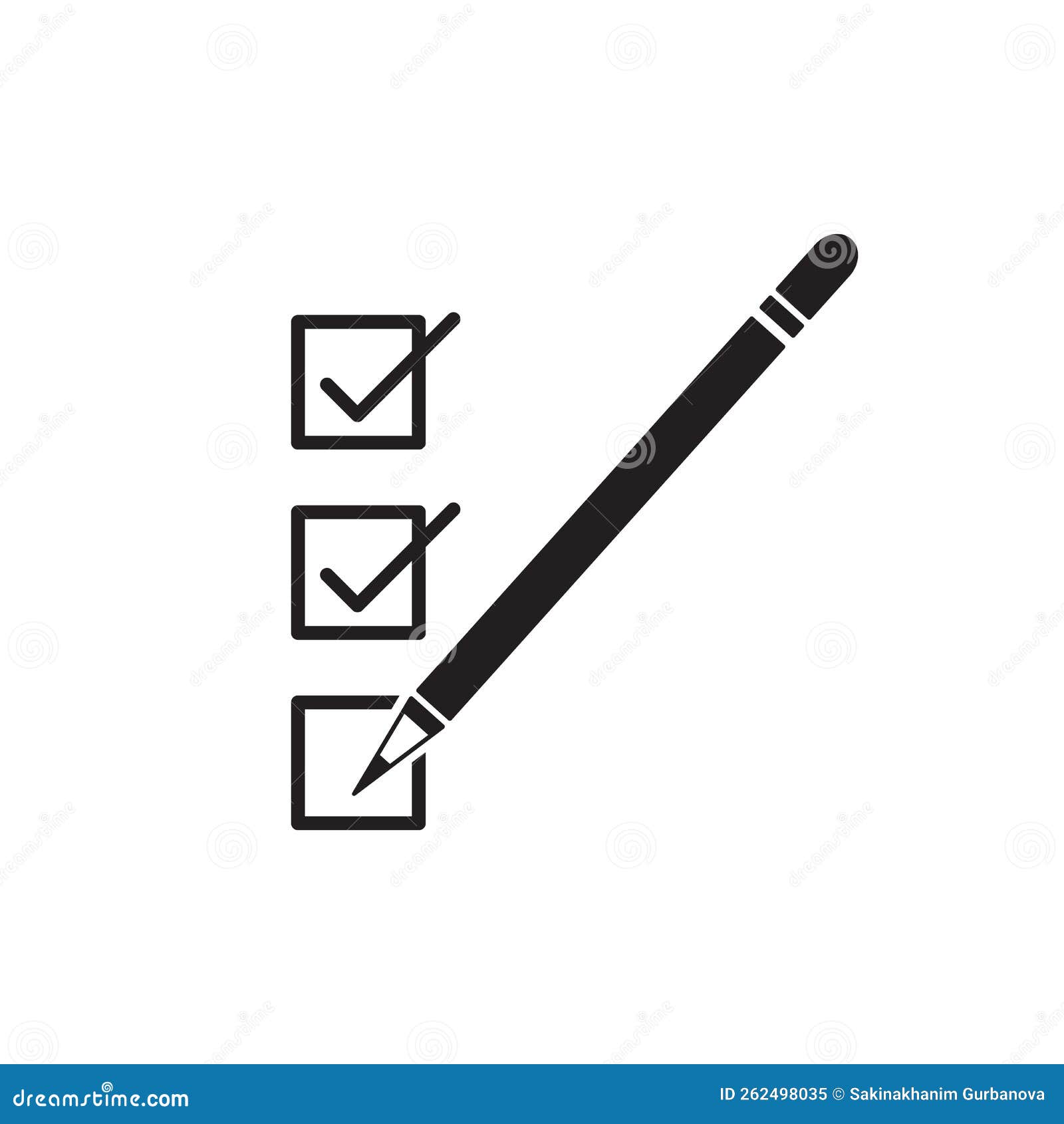 Pencil Check Mark Icon. Simple Illustration of Pencil Check Mark Icon ...