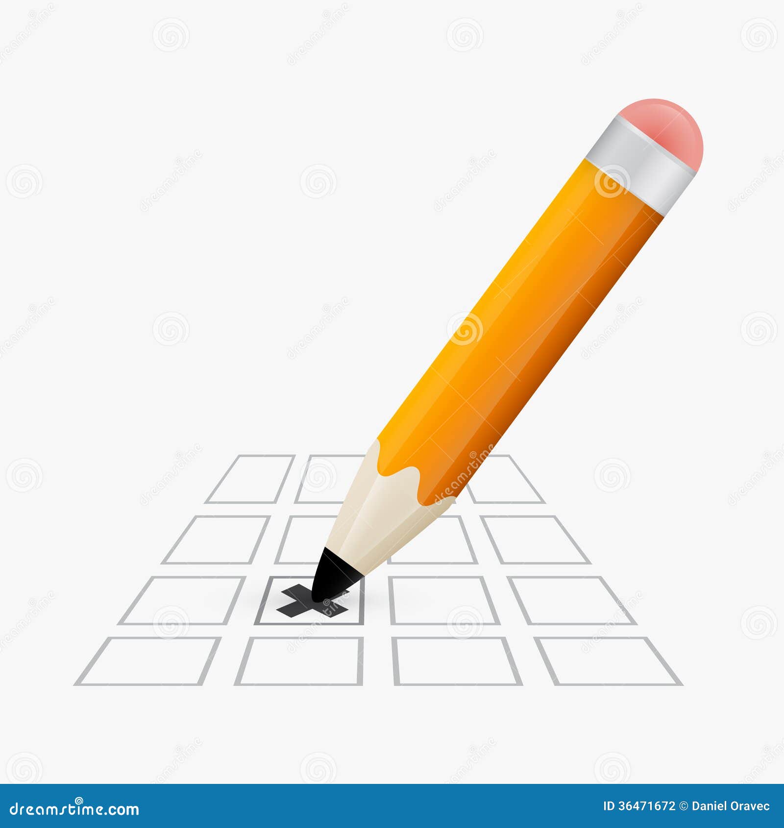 Pencil Check Option stock vector. Illustration of questionnaire - 36471672