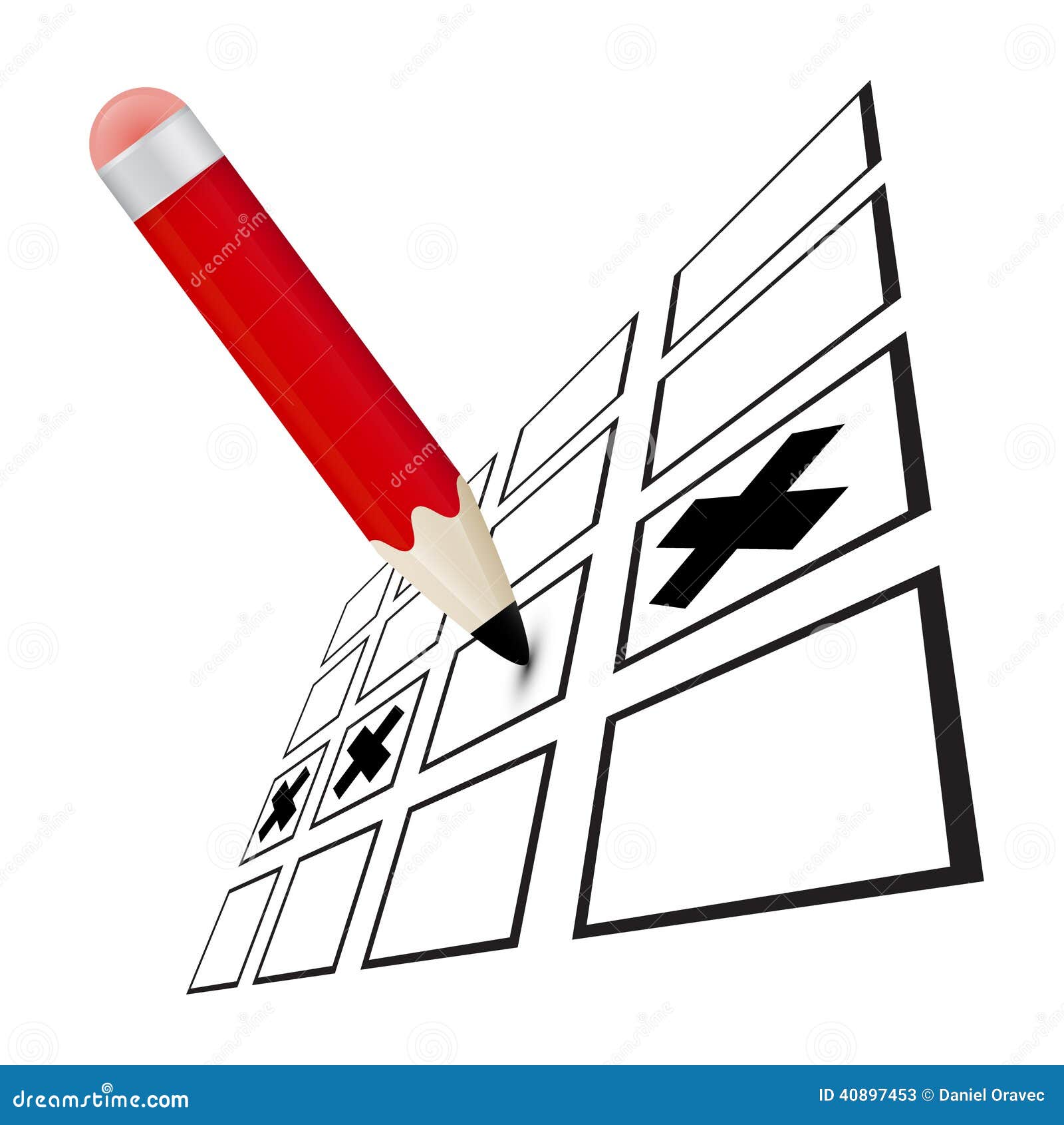 Pencil Check Option stock vector. Illustration of select - 40897453