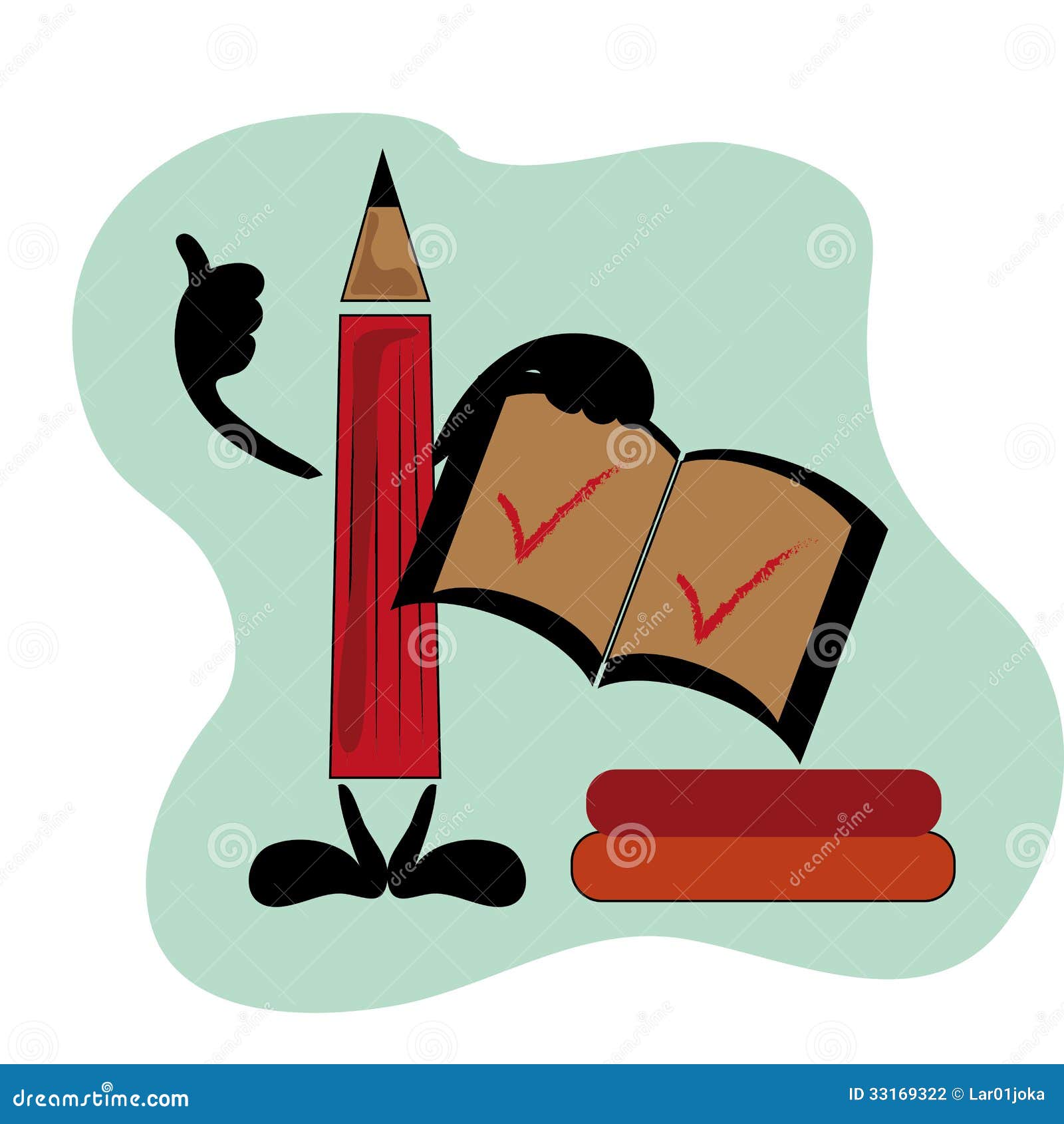 Pencil and a check stock illustration. Illustration of paper - 33169322