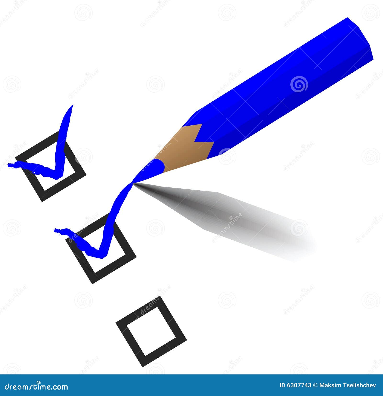 Pencil checking stock vector. Illustration of checking - 6307743