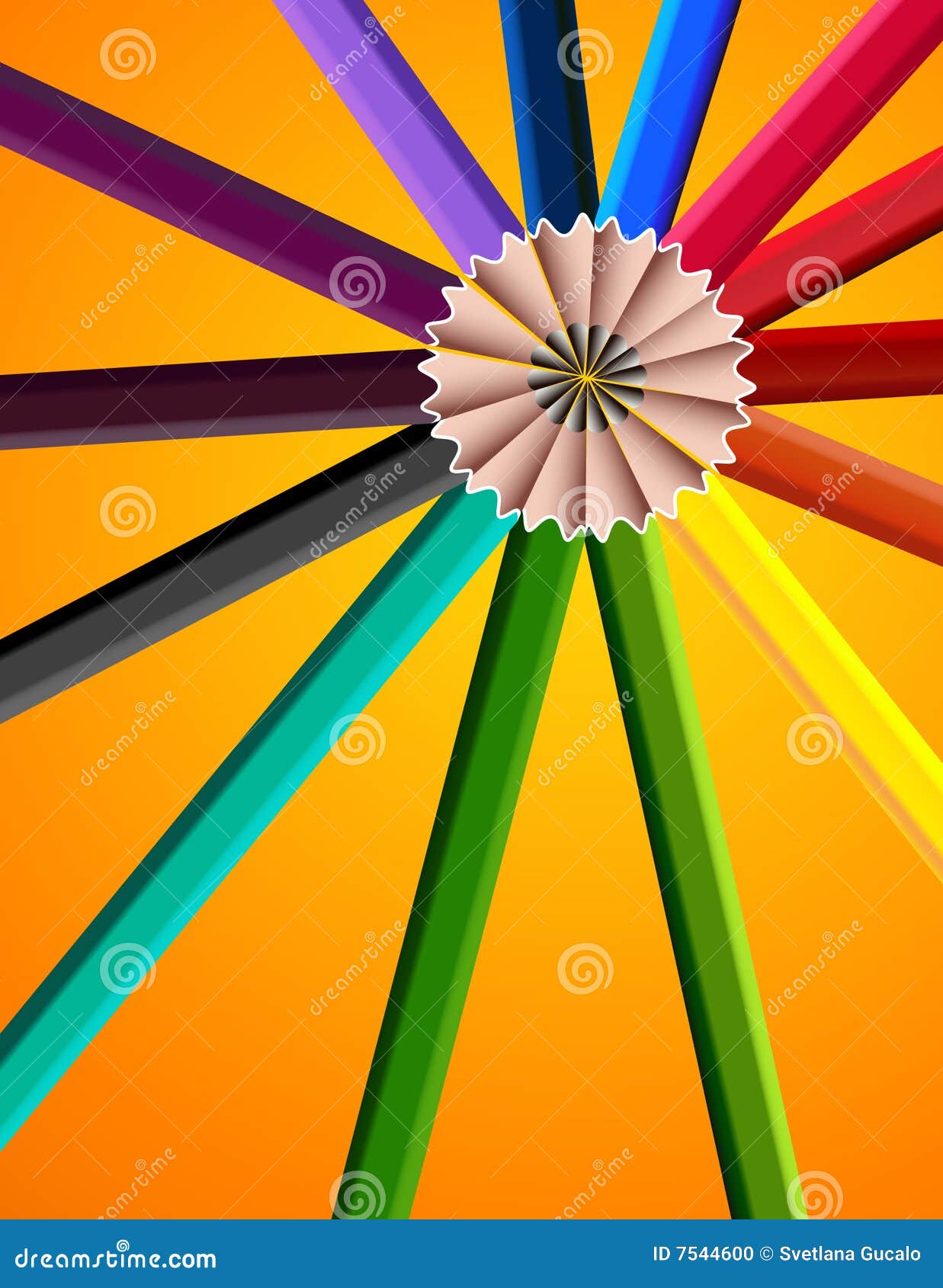 Pencil circle stock vector. Illustration of work, symbol - 7544600