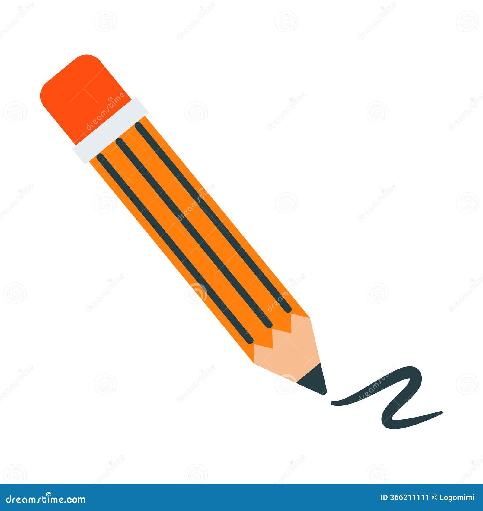 Pencil Clip Art, Stubby Cartoon Pencil Drawing. Stock Illustration ...