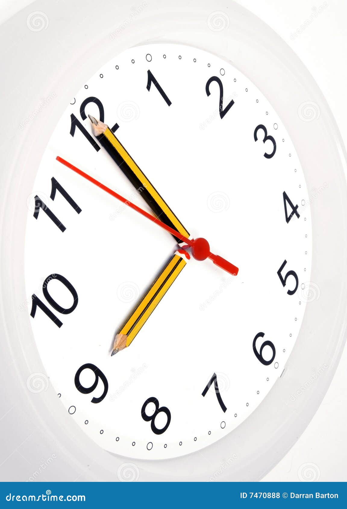 Pencil clock stock photo. Image of study, seconds, interval - 7470888