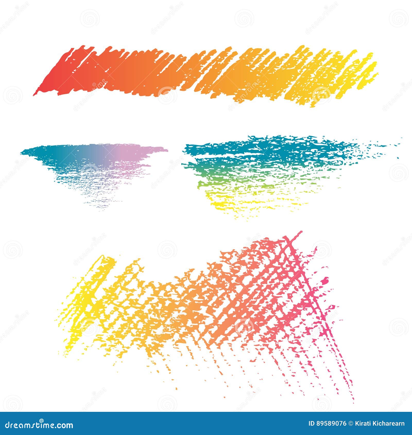 Pencil Color Brush Texture Style Vector Stock Illustration ...