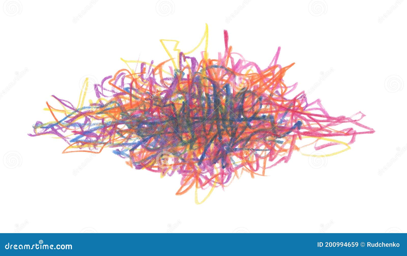 Pencil Color Scribble on White Background Stock Image - Image of color ...