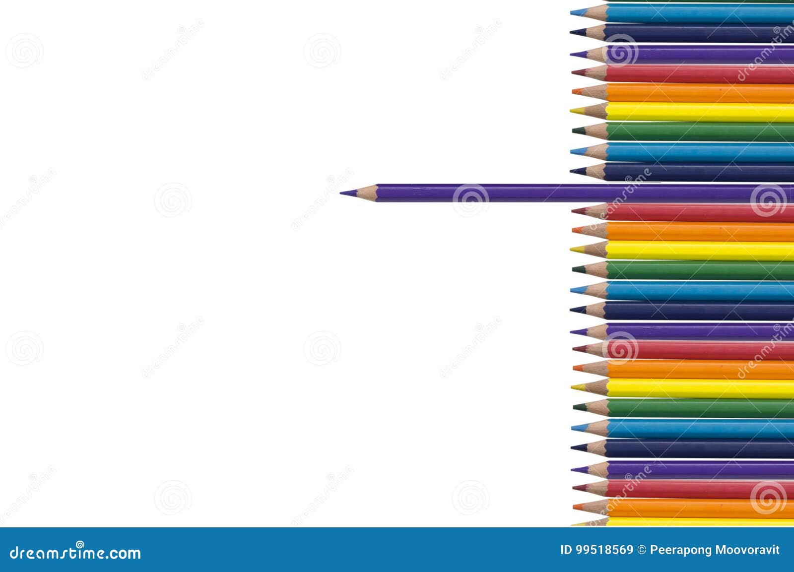 Pencil Color Work Path Isolated Design Palette Stock Image - Image of ...