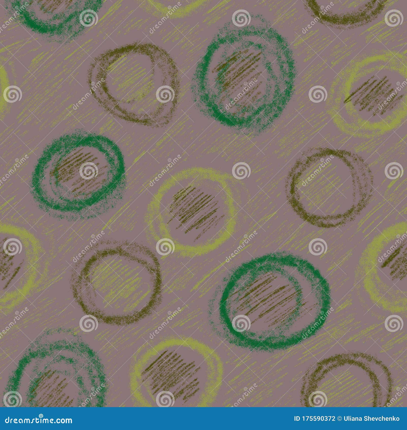 Pencil Colourful Rounds, Seamless Pattern Stock Illustration ...