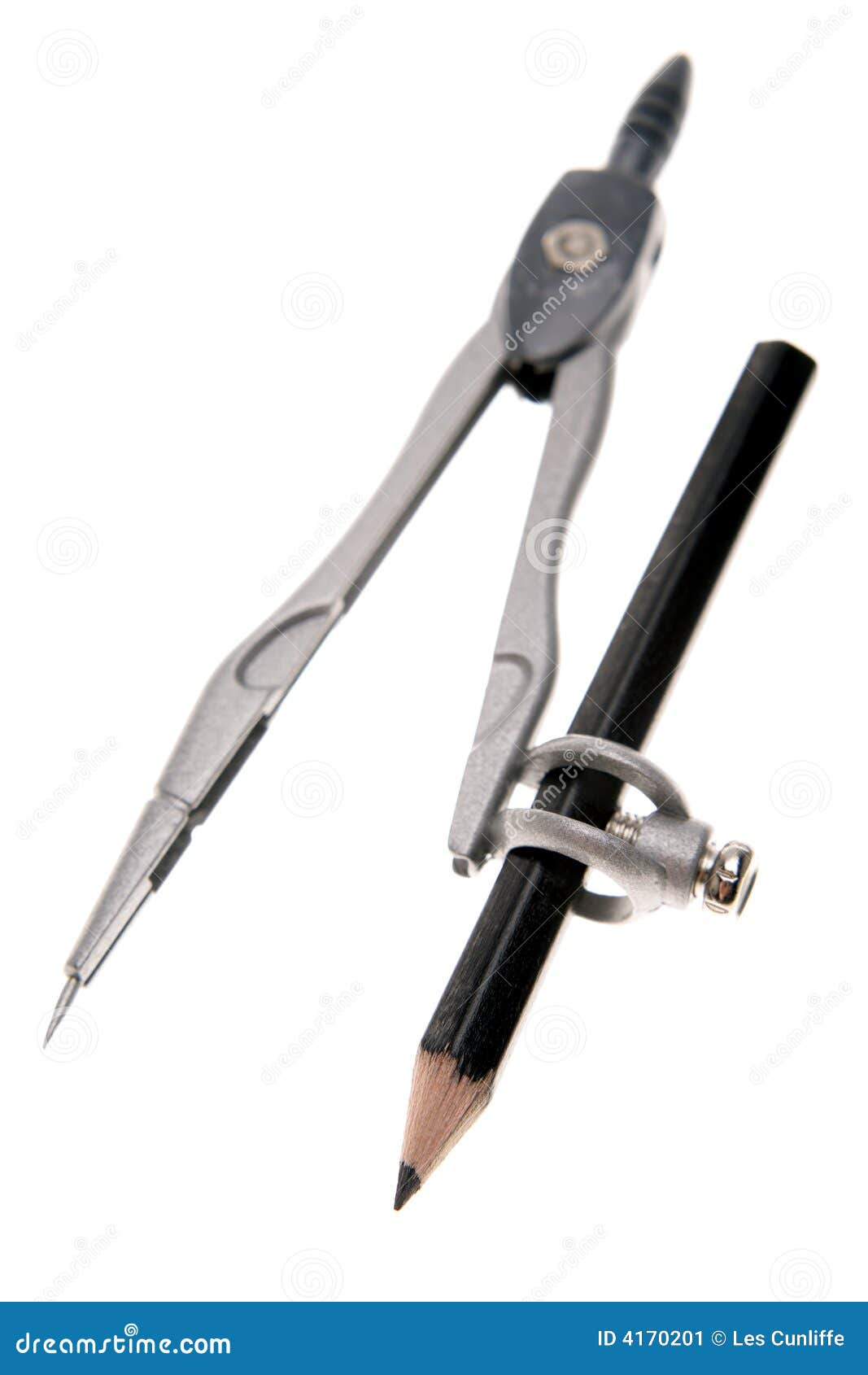 Pencil And Compass Stock Image - Image: 4170201