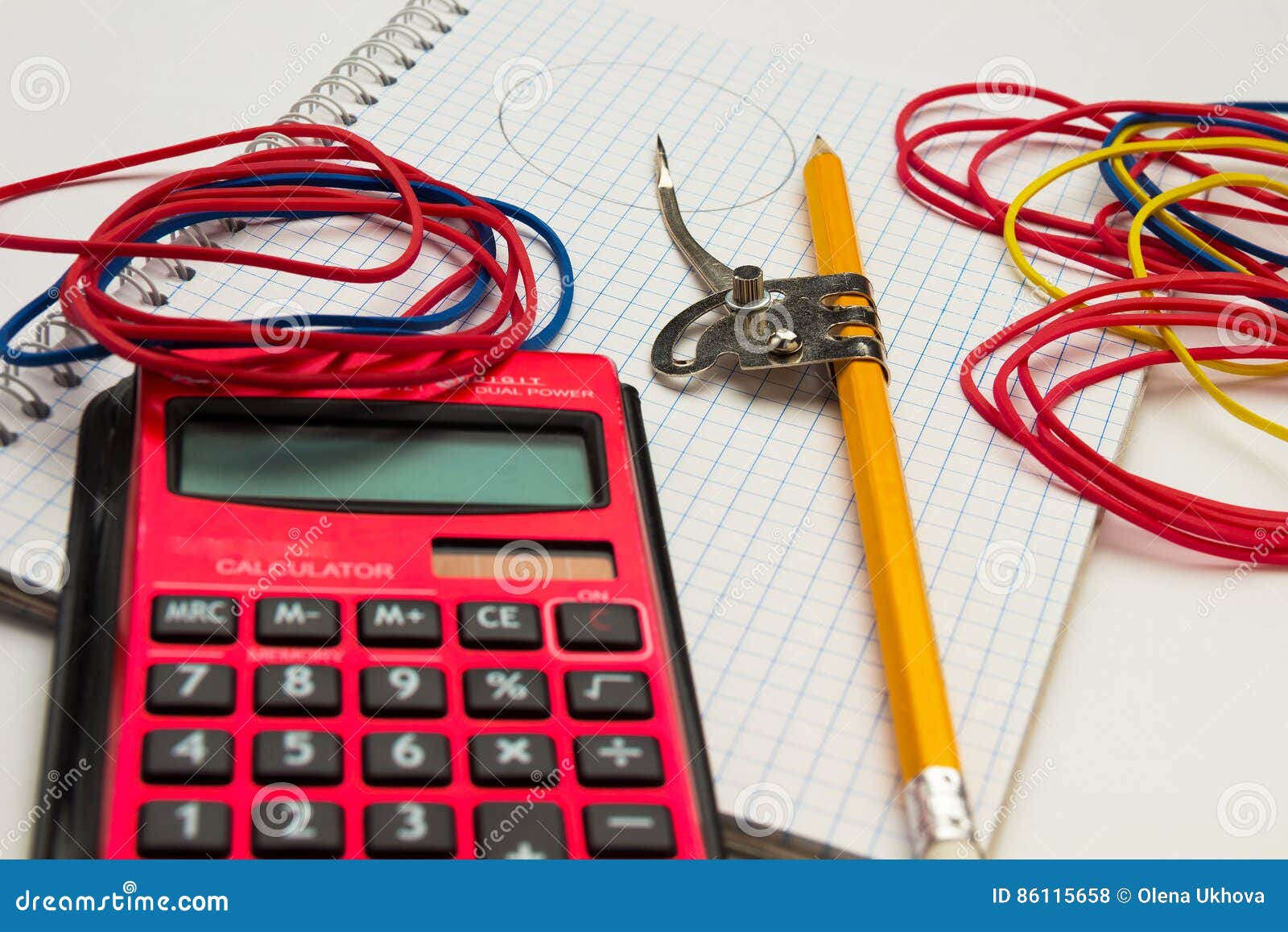 Compass Notebook And Pencil Laid On A Paper Map. Royalty-Free Stock ...