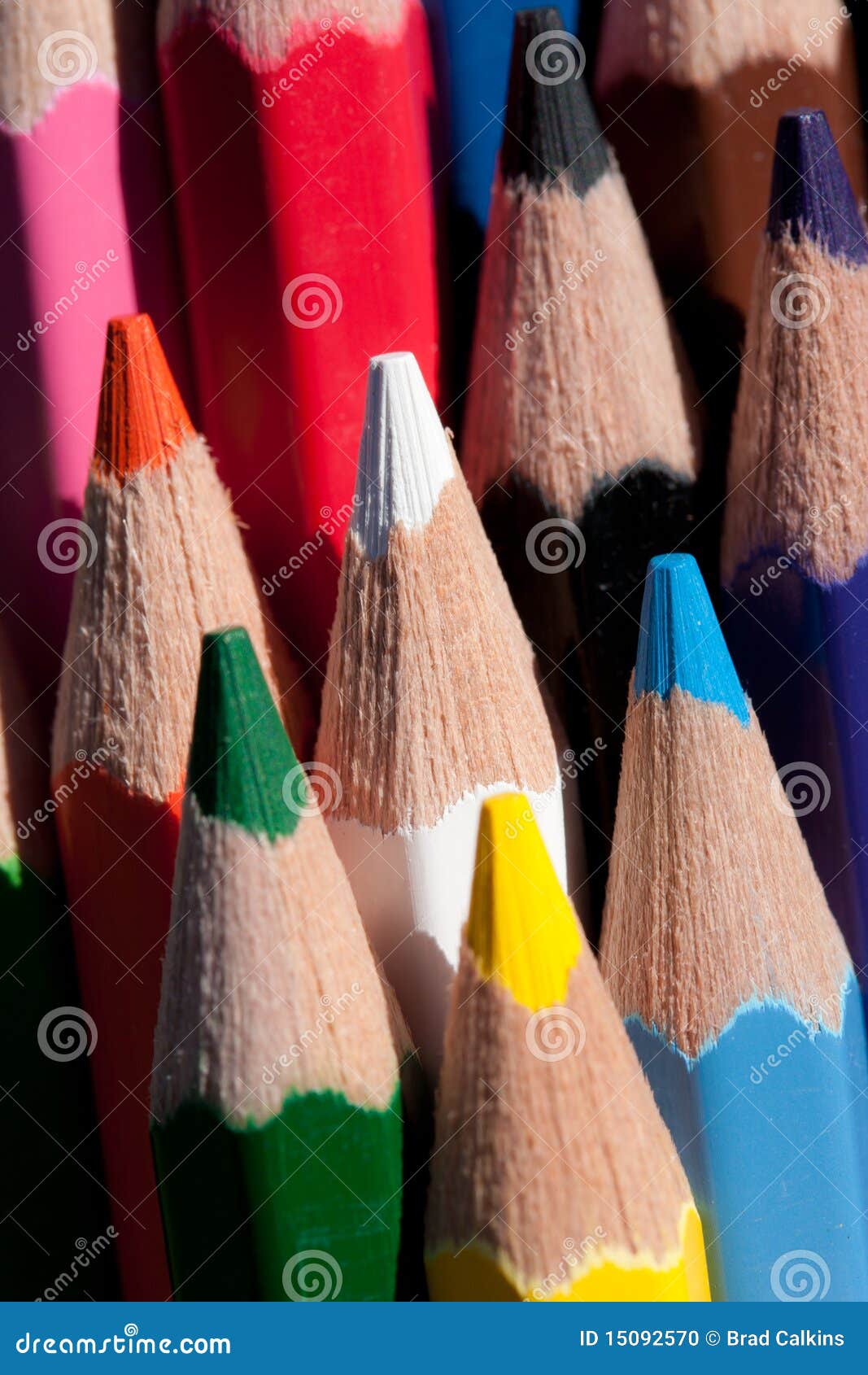 Pencil crayons stock photo. Image of green, yellow, pencil - 15092570