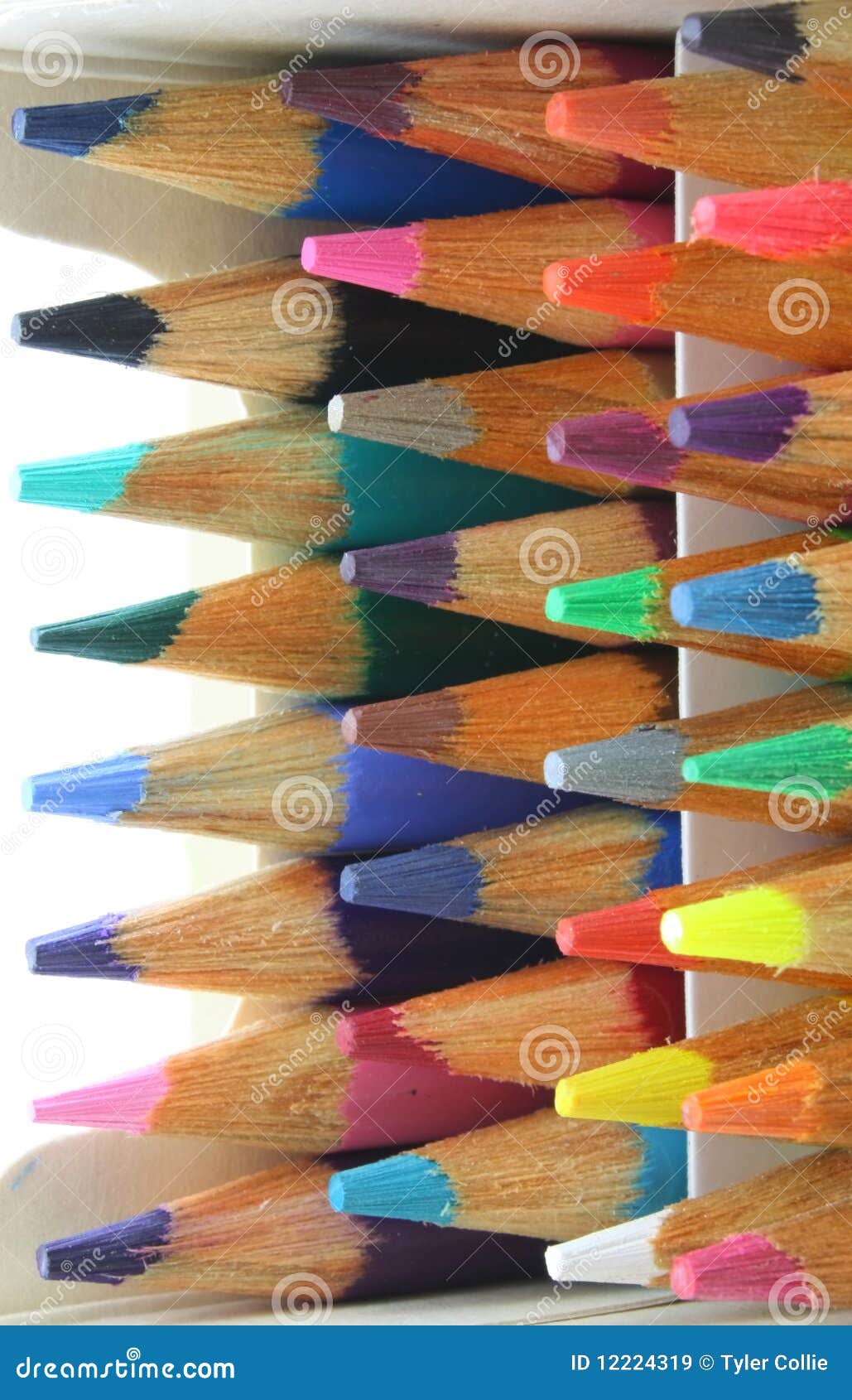 Pencil Crayons Pack, Colorful and Horizontal Stock Image - Image of ...