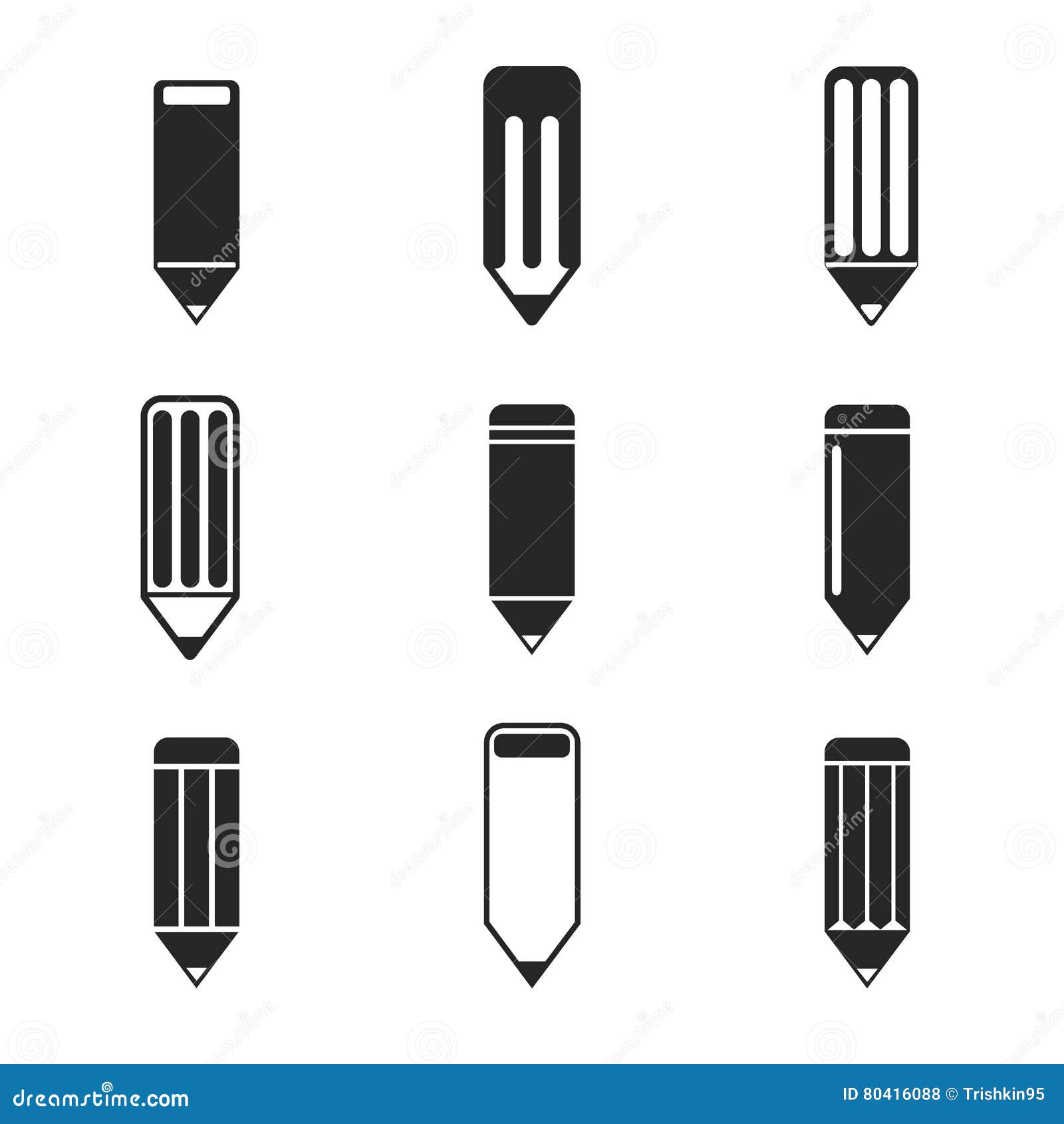 Pencil Design . Icon Set . Eps 10 Vector Illustration Stock Vector ...
