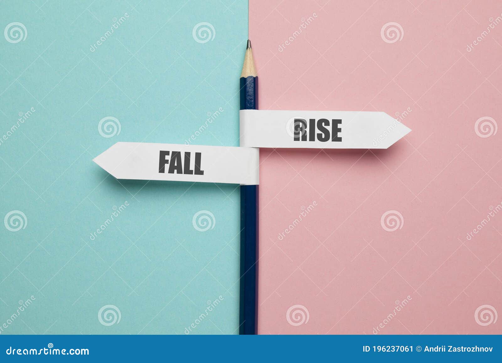 Pencil - Direction Indicator - Choice of Fall or Rise Stock Image ...