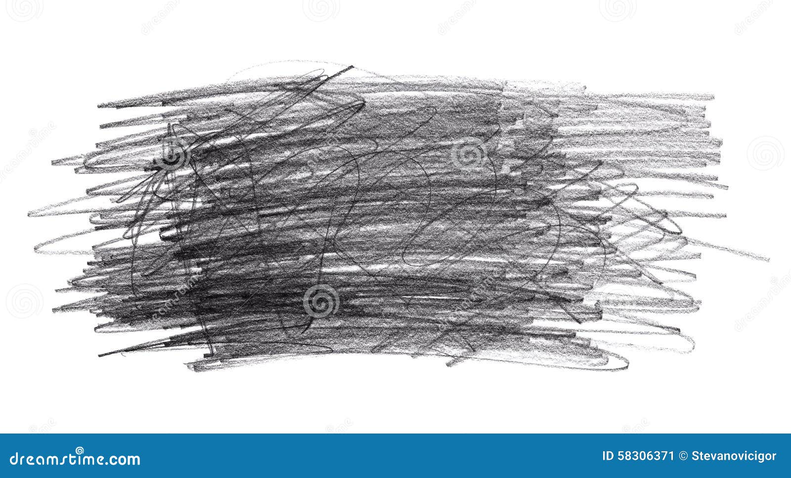 Pencil Doodle Scribbles Isolated On White Background Royalty-Free Stock ...