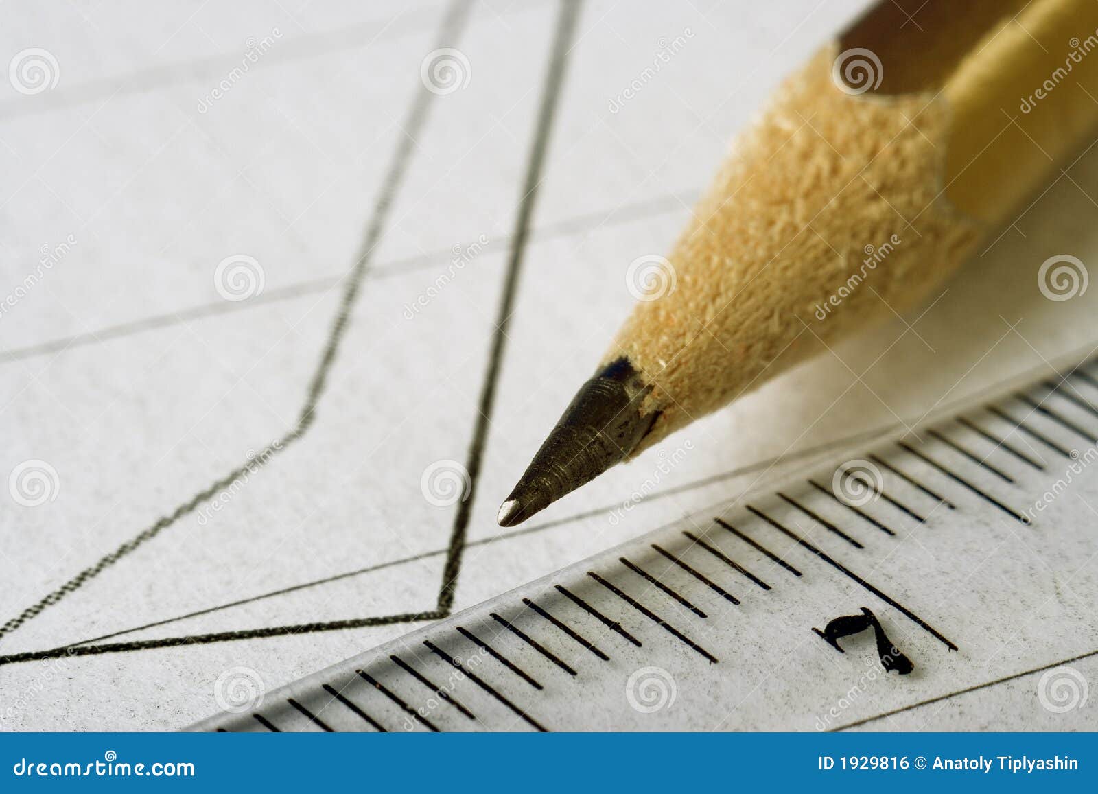 Pencil draw graph stock photo. Image of development, column - 1929816
