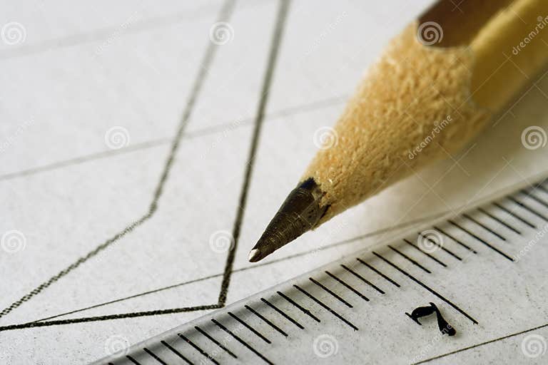 Pencil draw graph stock photo. Image of development, column - 1929816