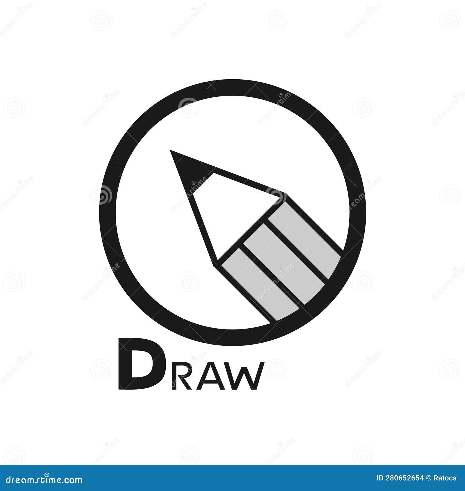 Pencil draw symbol stock vector. Illustration of writer - 280652654