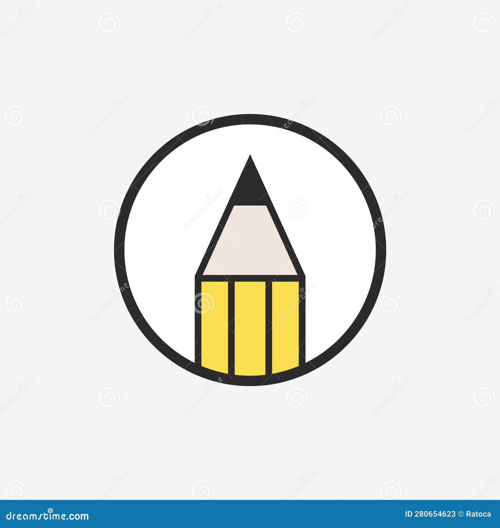 Pencil draw symbol stock vector. Illustration of write - 280654623