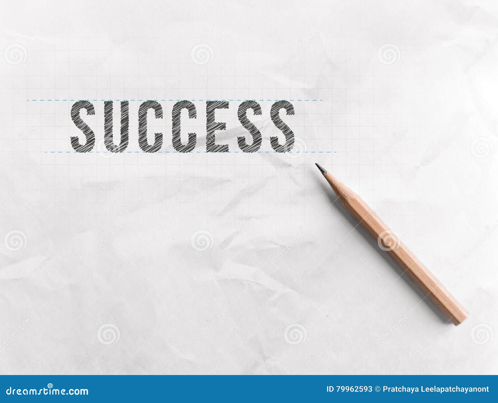 Pencil Draw Word Success on White Paper with Copy Space Stock Image ...