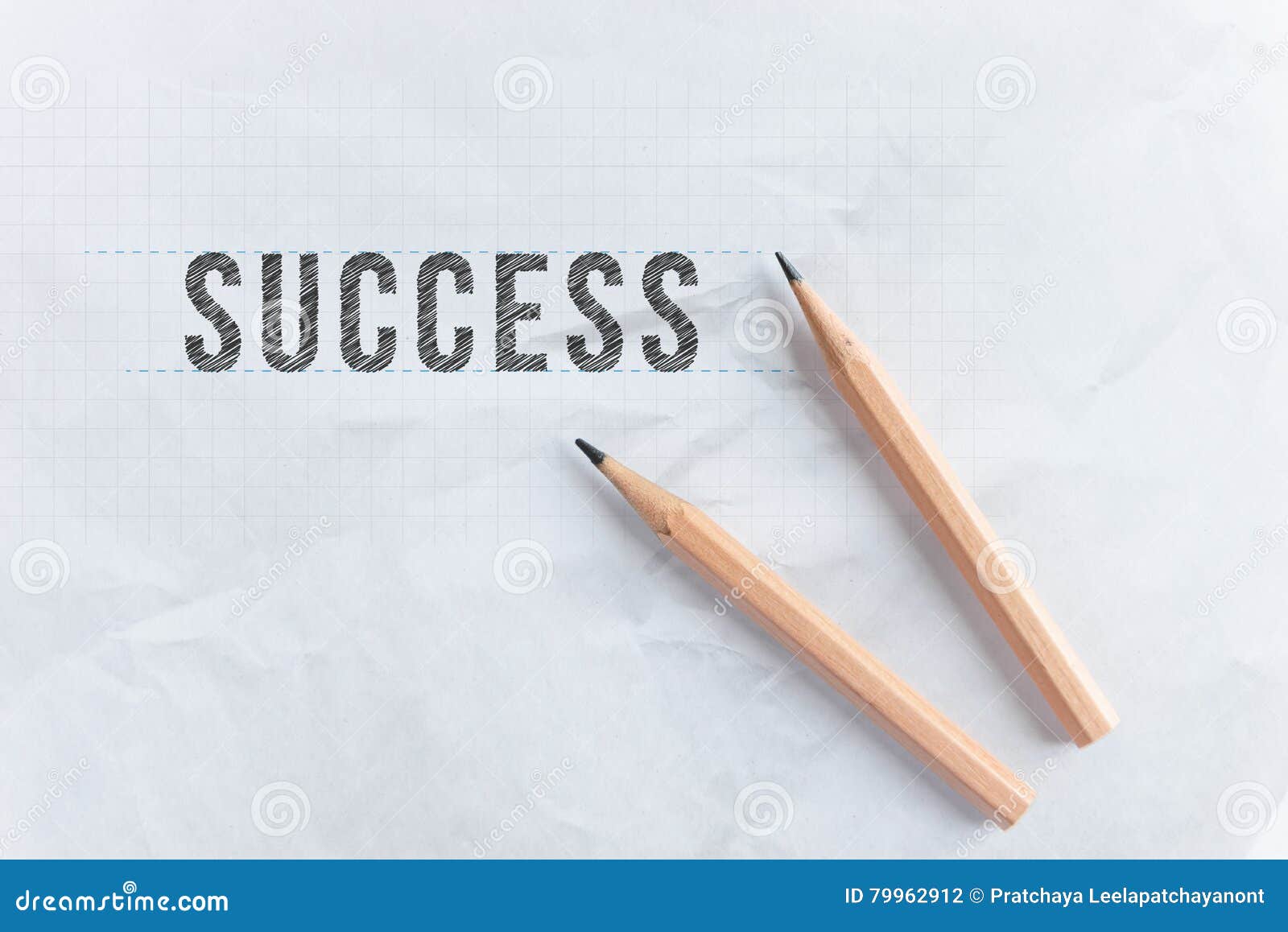 Pencil Draw Word Success on White Paper with Copy Space Stock Photo ...