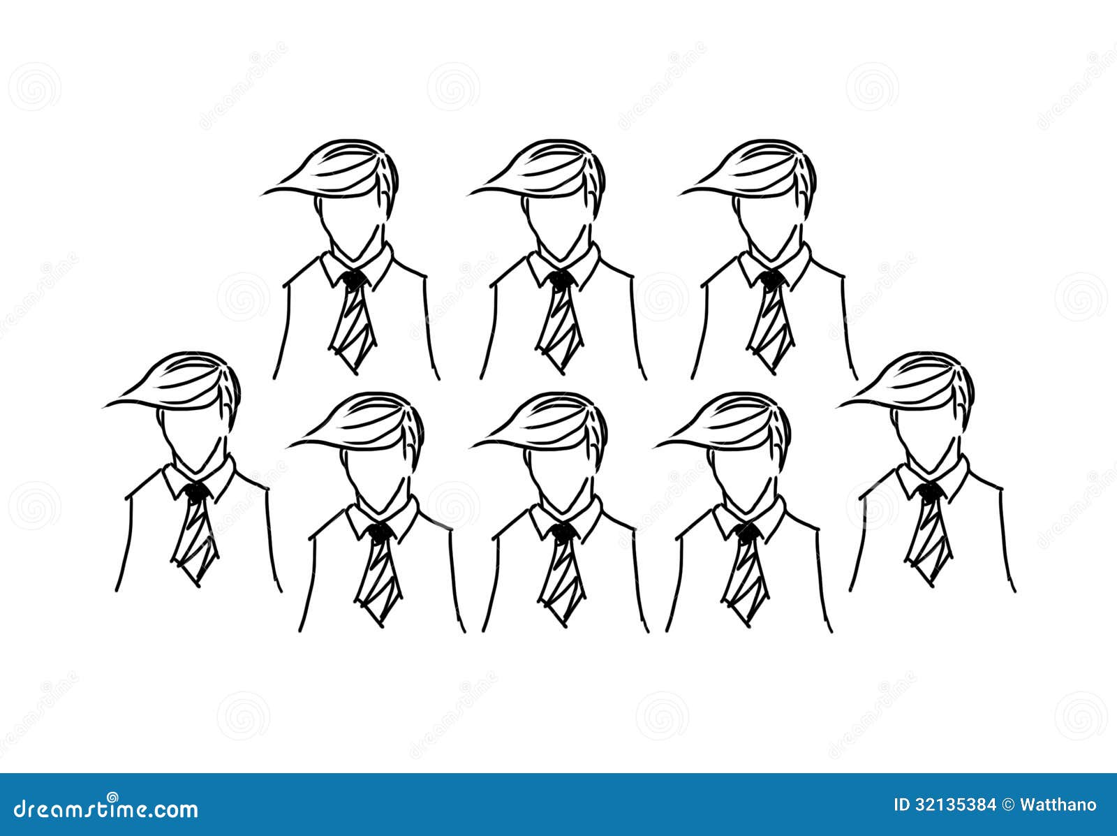 Pencil Drawing of a Business Man Stock Illustration - Illustration of ...