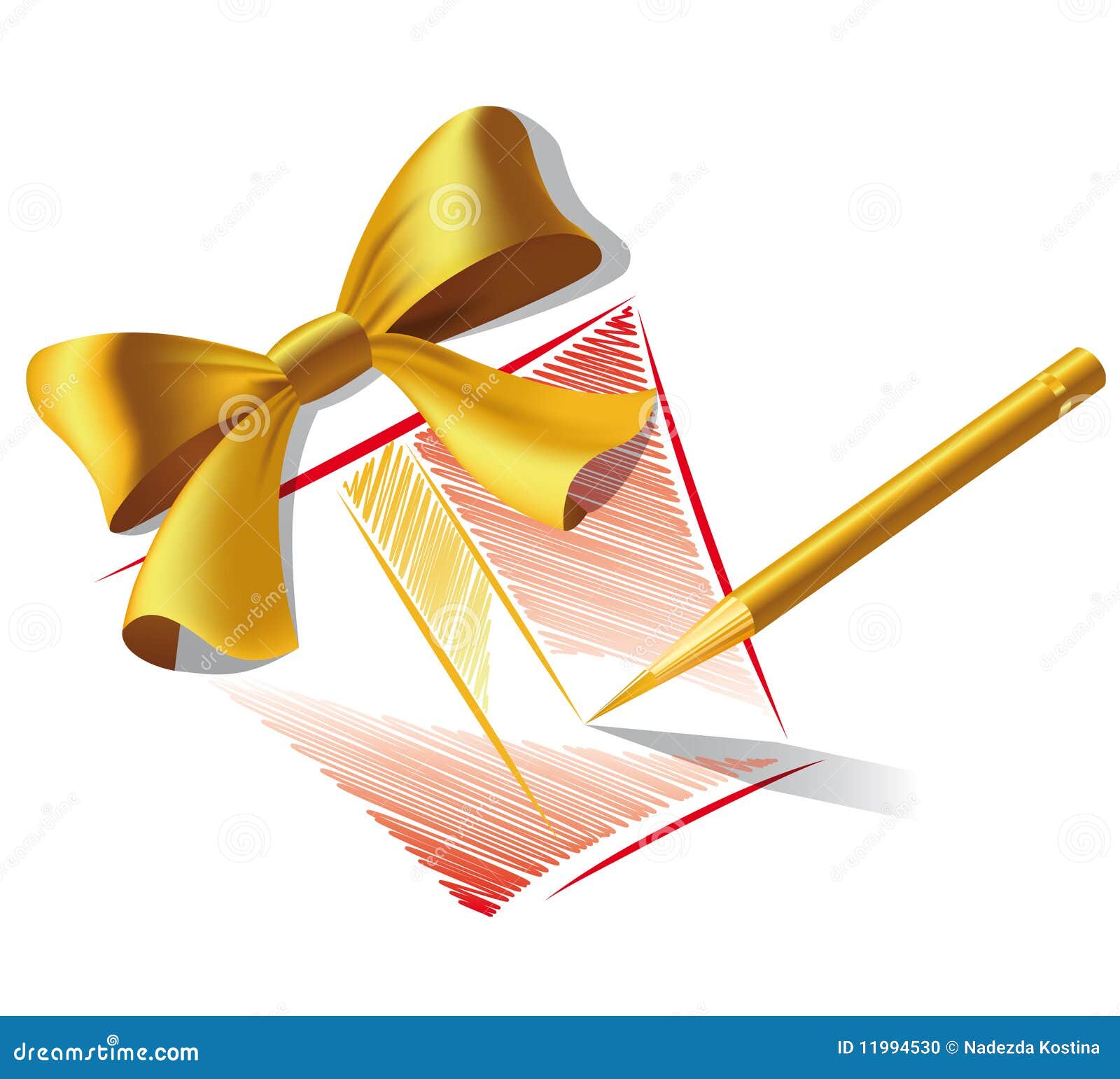 Pencil drawing of a gift stock vector. Illustration of stroke - 11994530