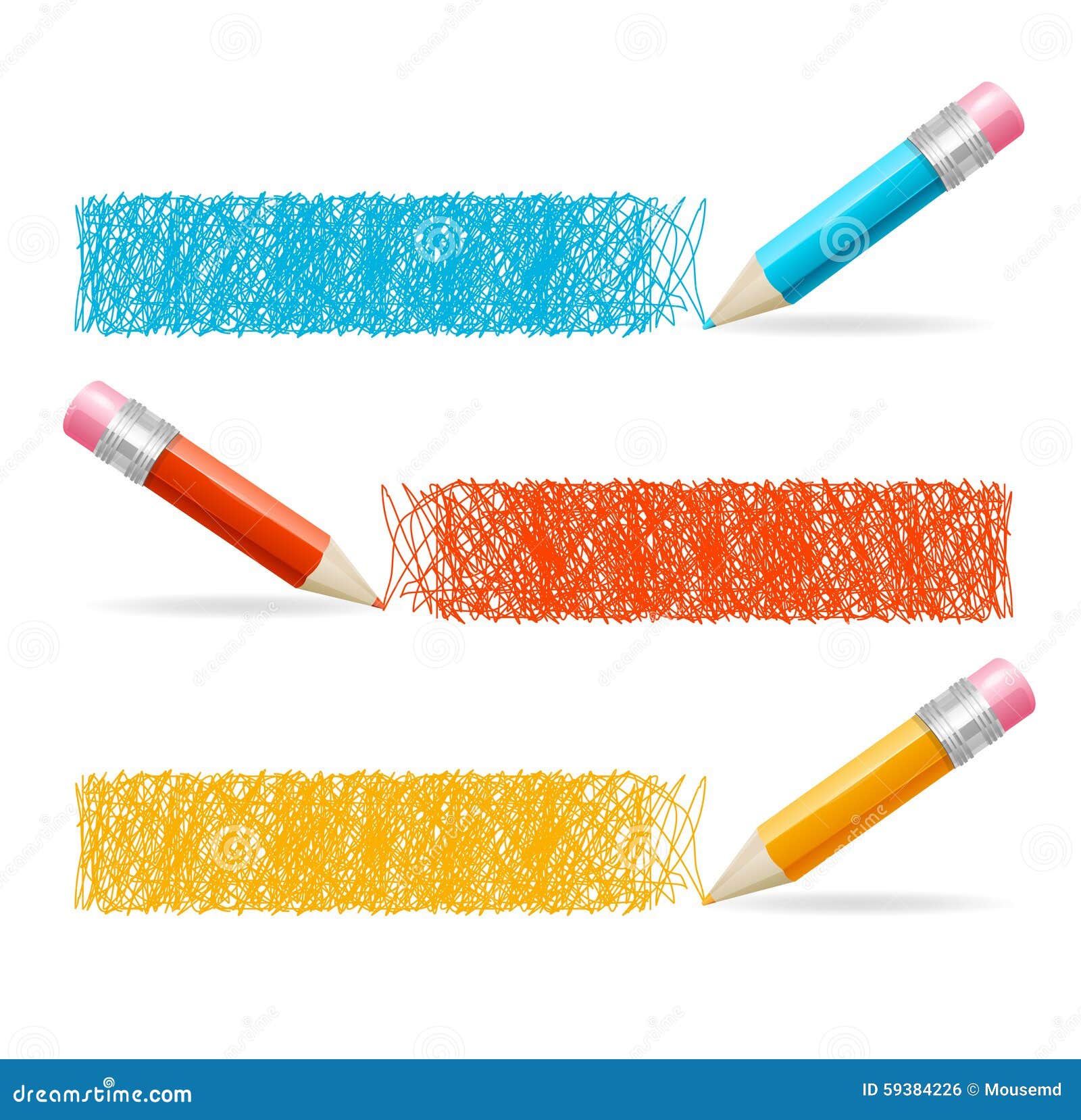 Pencil Drawing Header. Vector Stock Vector - Illustration of line ...