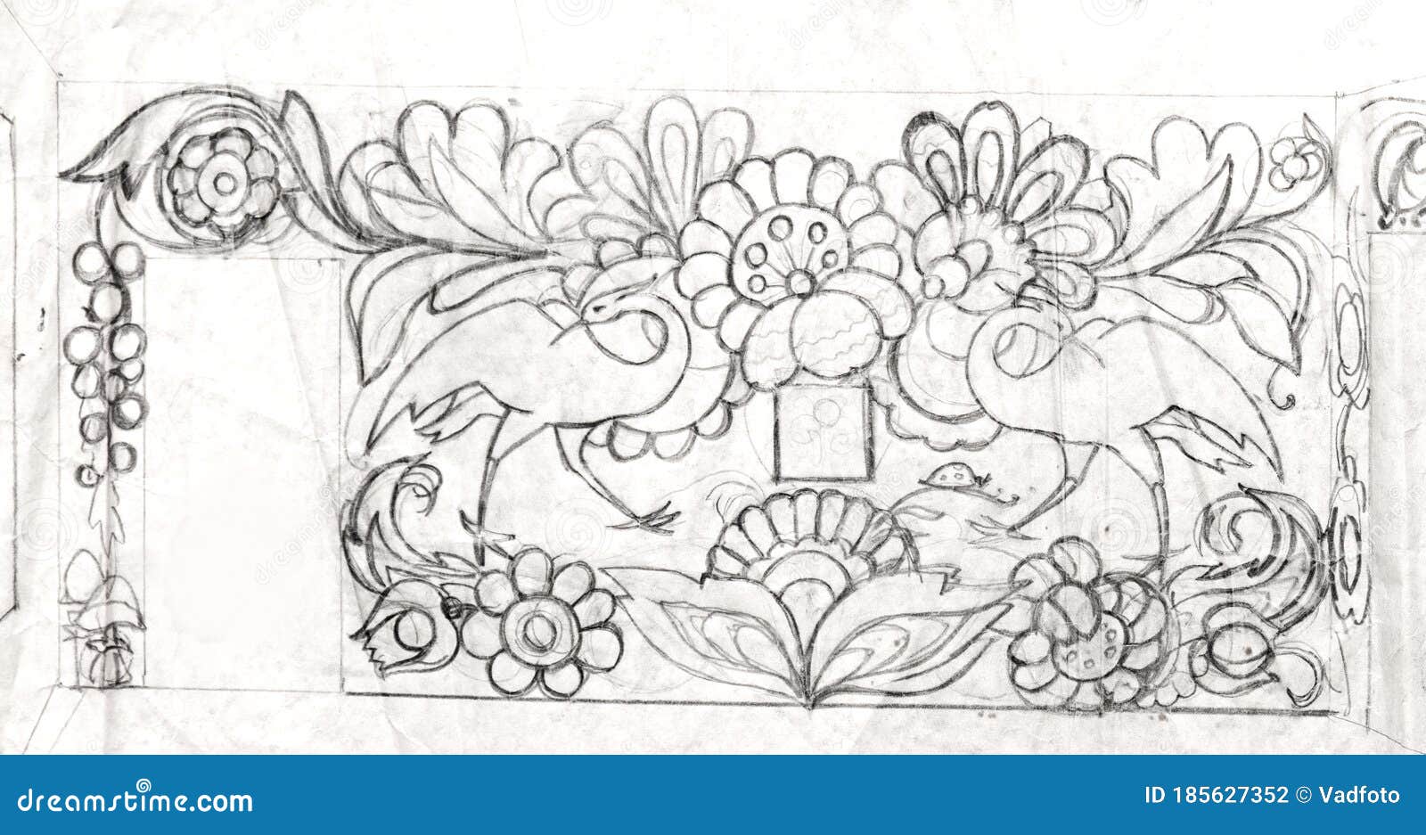 Pencil Drawing Illustration, Sketch, Hand Made Stock Illustration ...