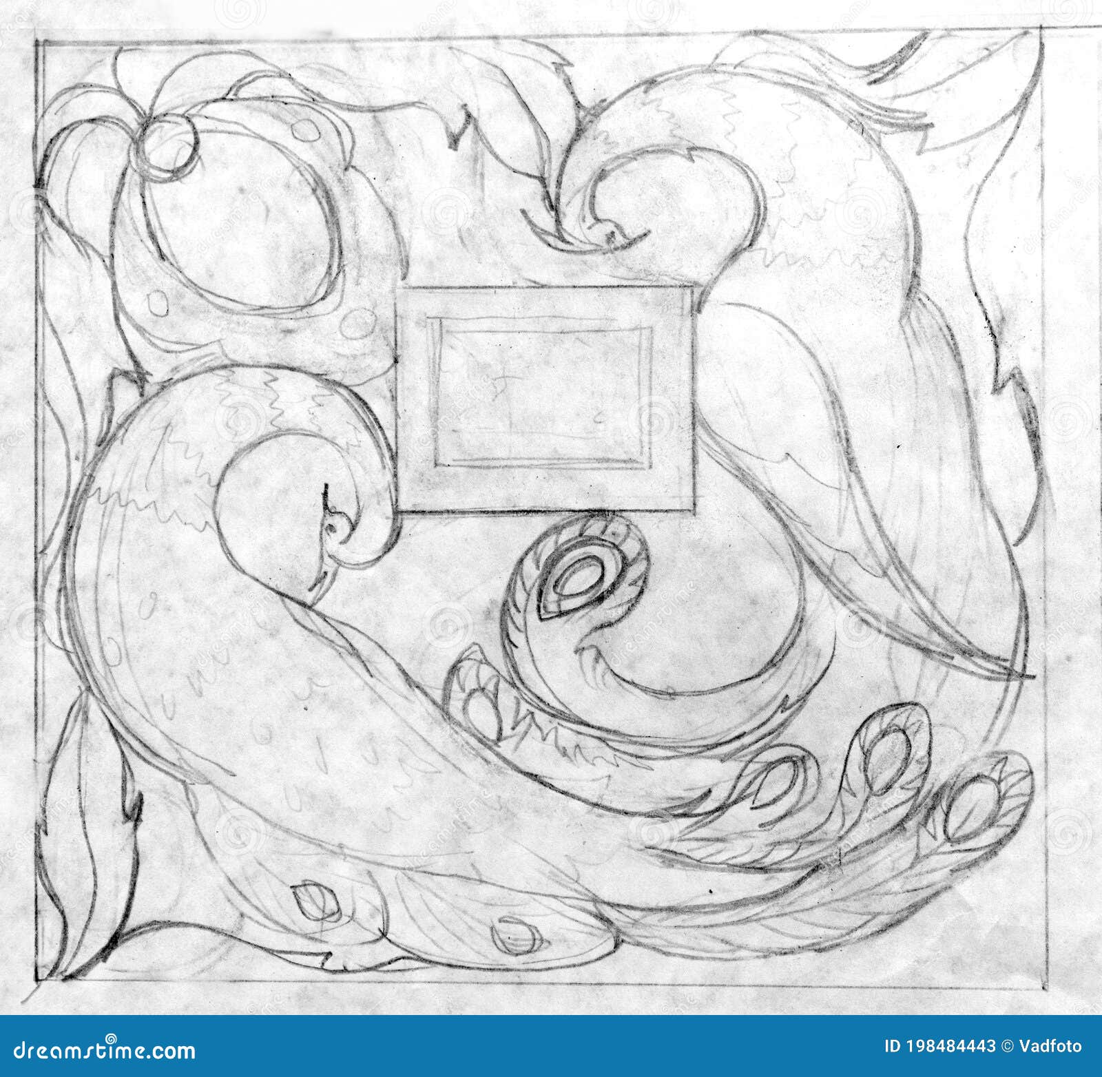 Pencil Drawing Illustration, Sketch, Hand Made Stock Illustration ...