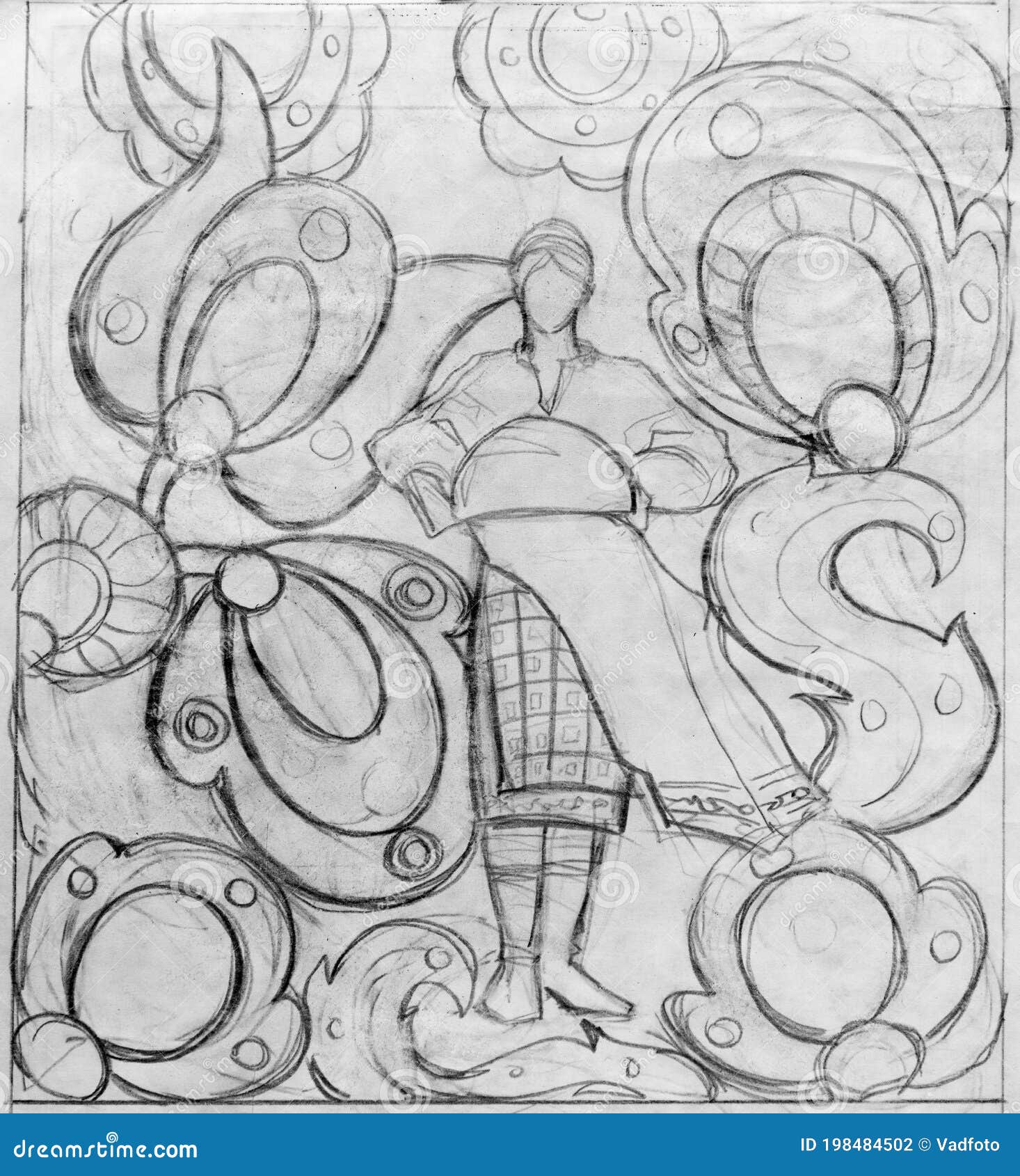 Pencil Drawing Illustration, Sketch, Hand Made Stock Illustration ...