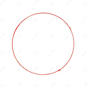 Pencil drawing: Red circle stock illustration. Illustration of ...