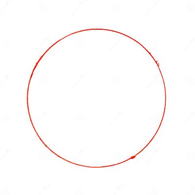 Pencil drawing: Red circle stock illustration. Illustration of ...