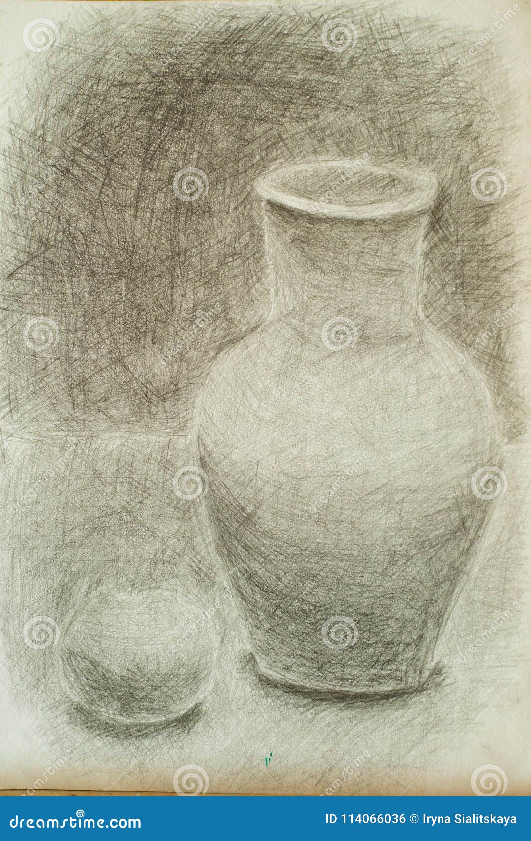 Pencil Drawing of a Still Life Editorial Photo - Image of abstract ...