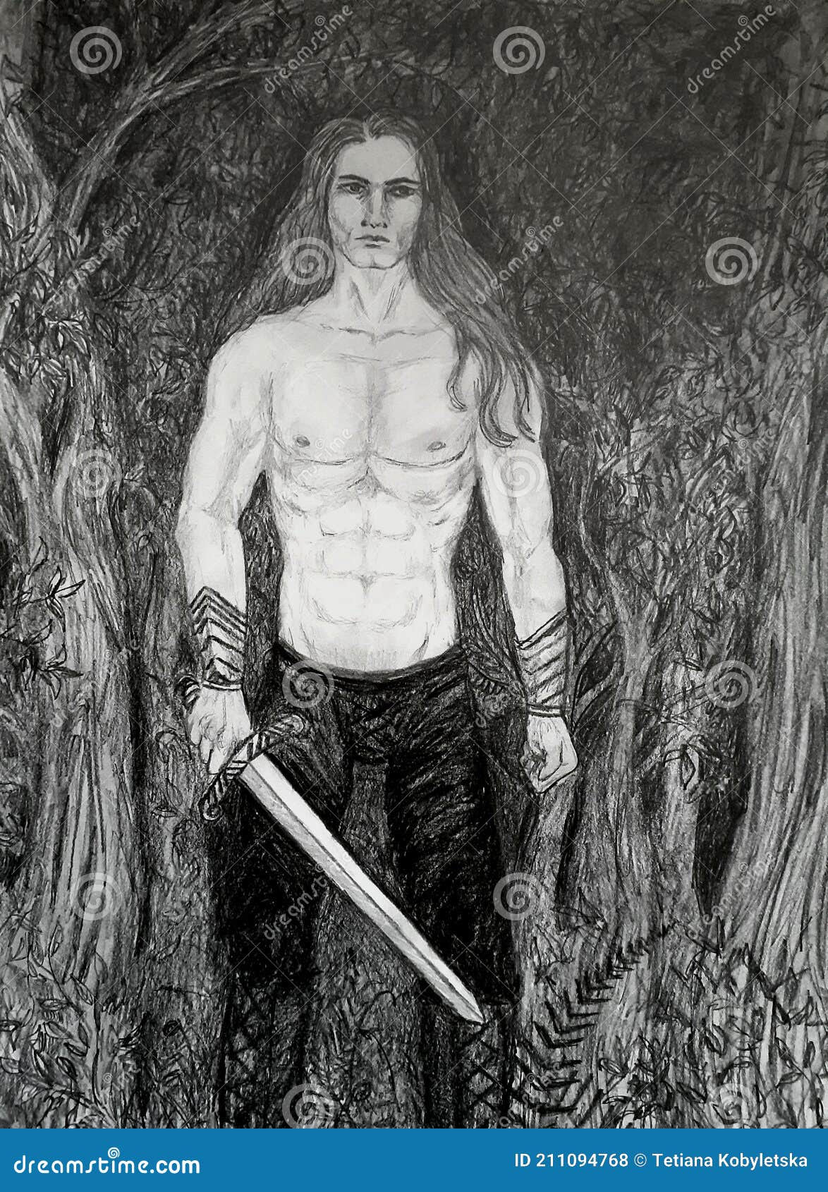 Warrior Drawings In Pencil