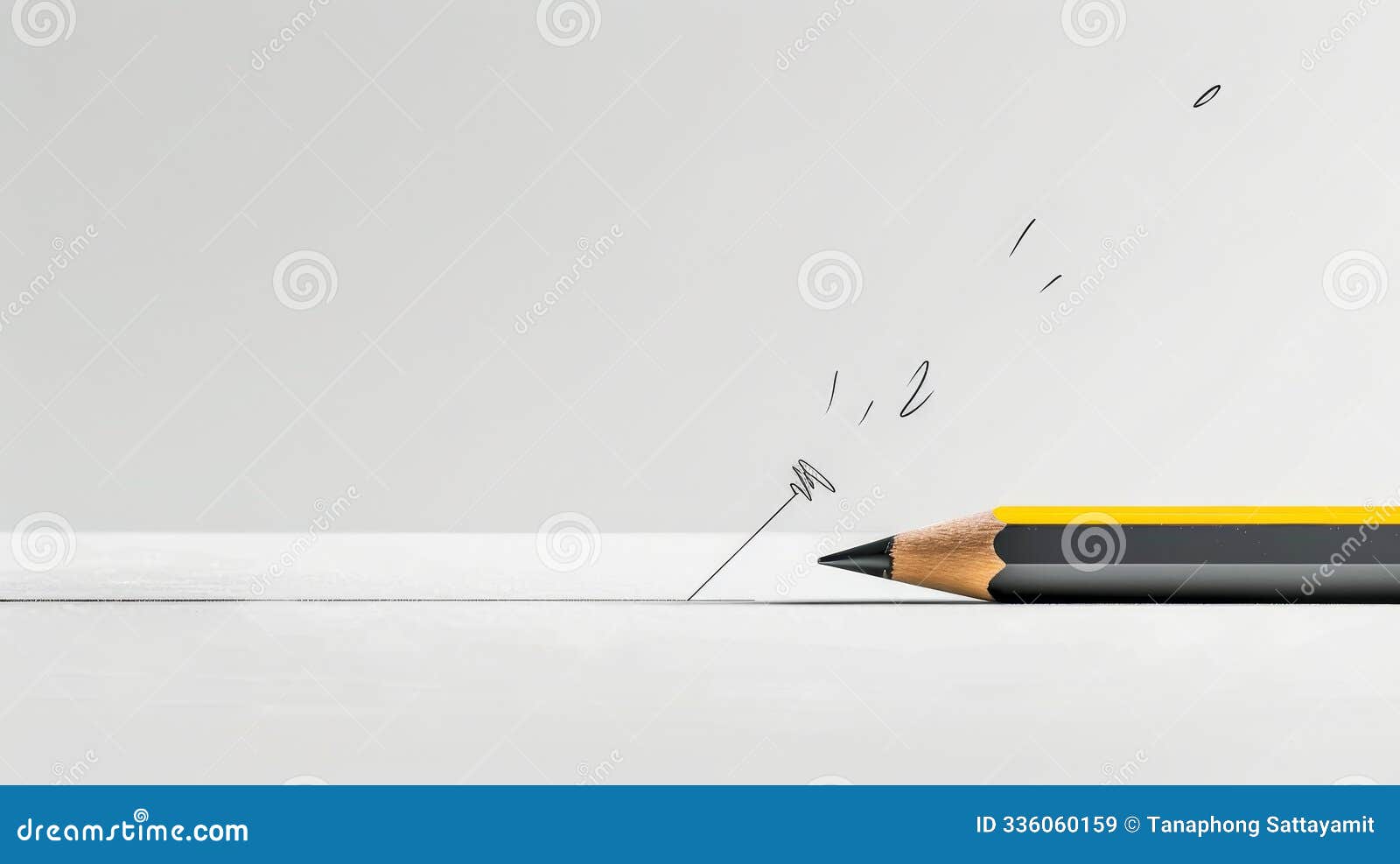 Pencil Drawing on a White Surface Symbolizing Ideas Innovation Growth ...