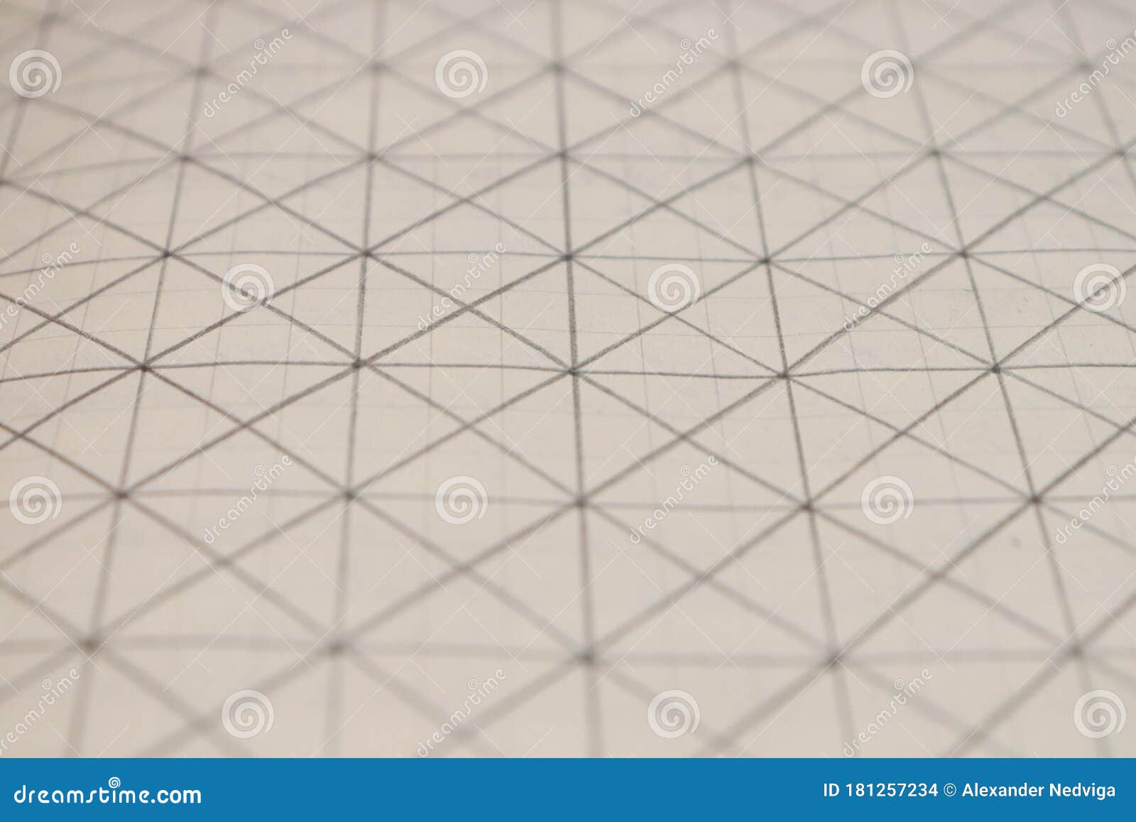 Pencil Drawn Grid on a Notebook Sheet Stock Photo - Image of paper ...