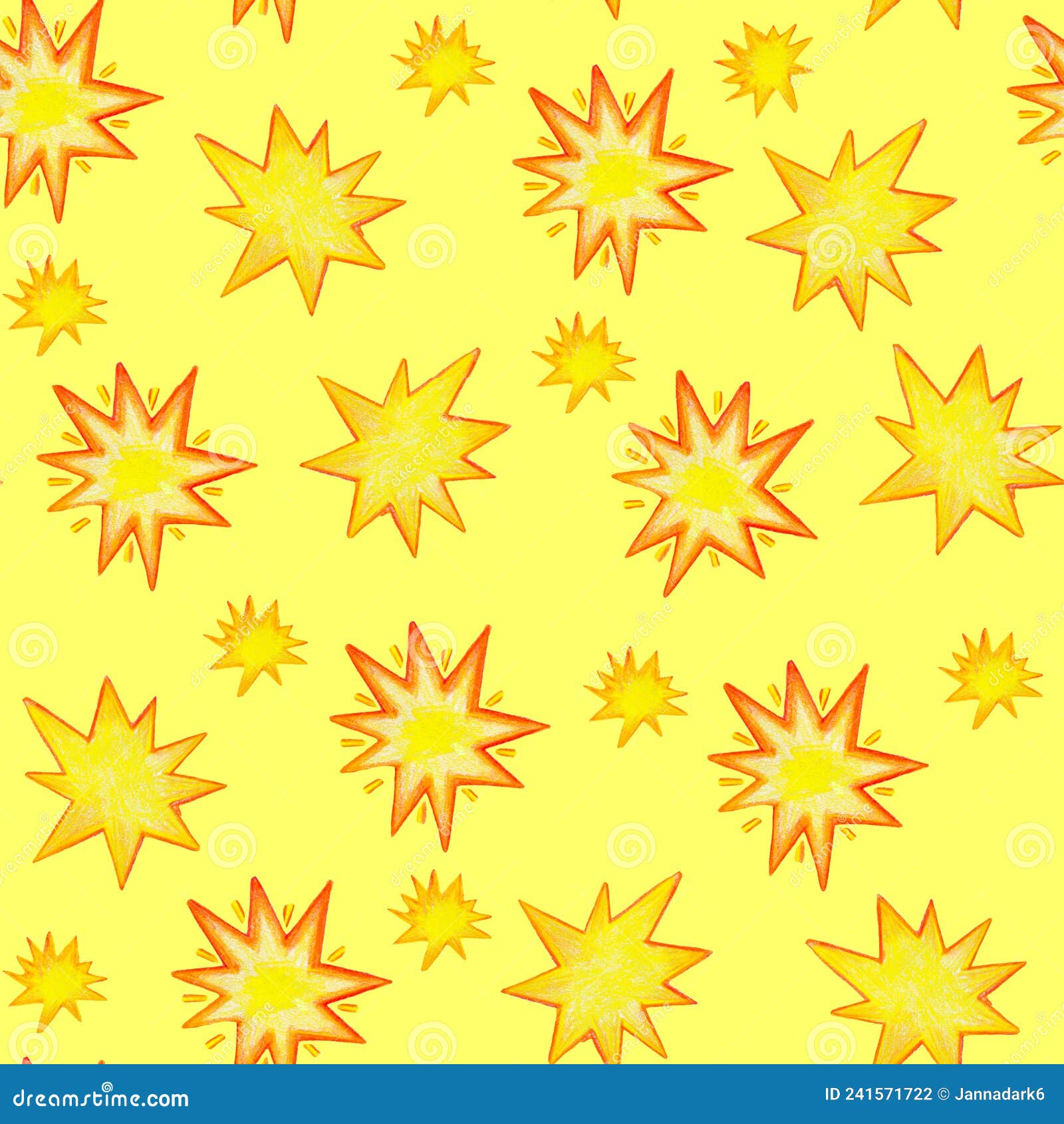 Pencil Drawn Yellow Stars Clipart, Starry Elements, Isolated Stars ...