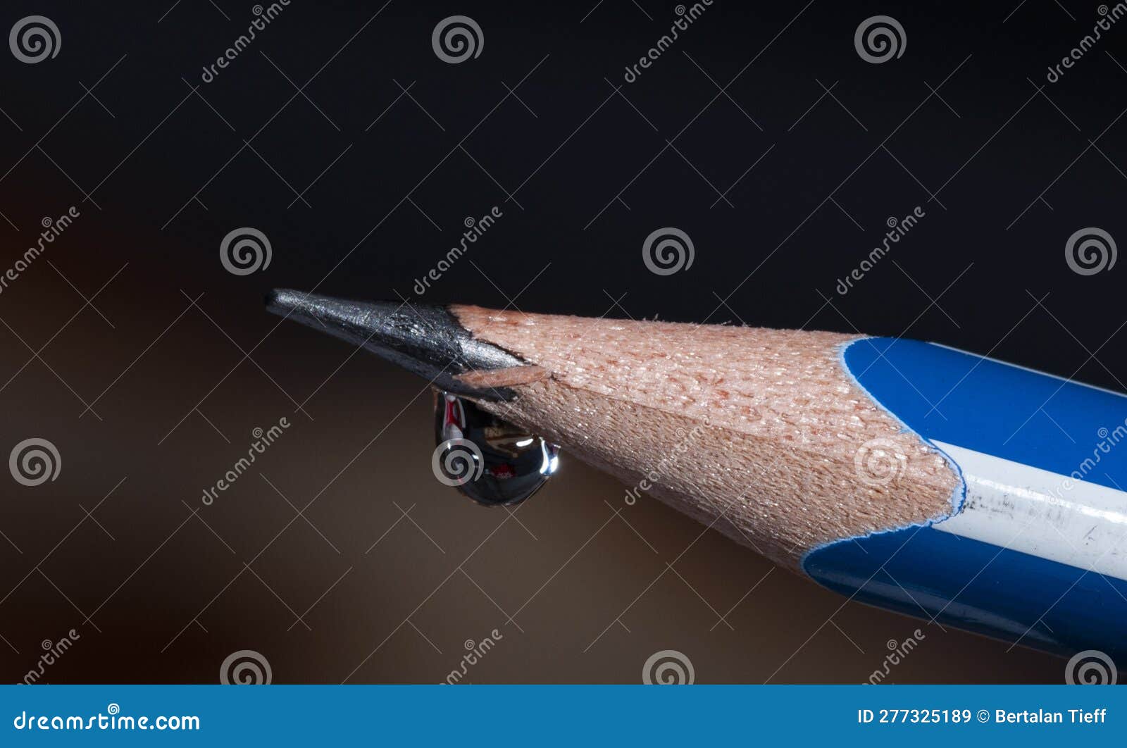 Pencil and the Drop of Water Stock Image - Image of iron, light: 277325189