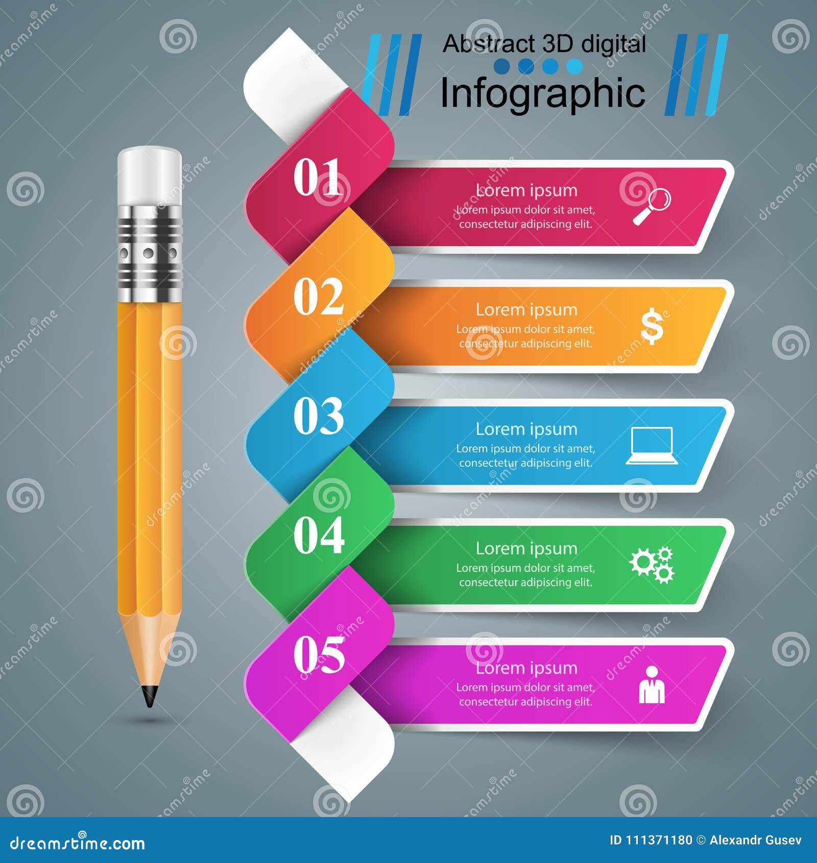 Pencil, Education Icon. Business Infographic. Stock Vector ...