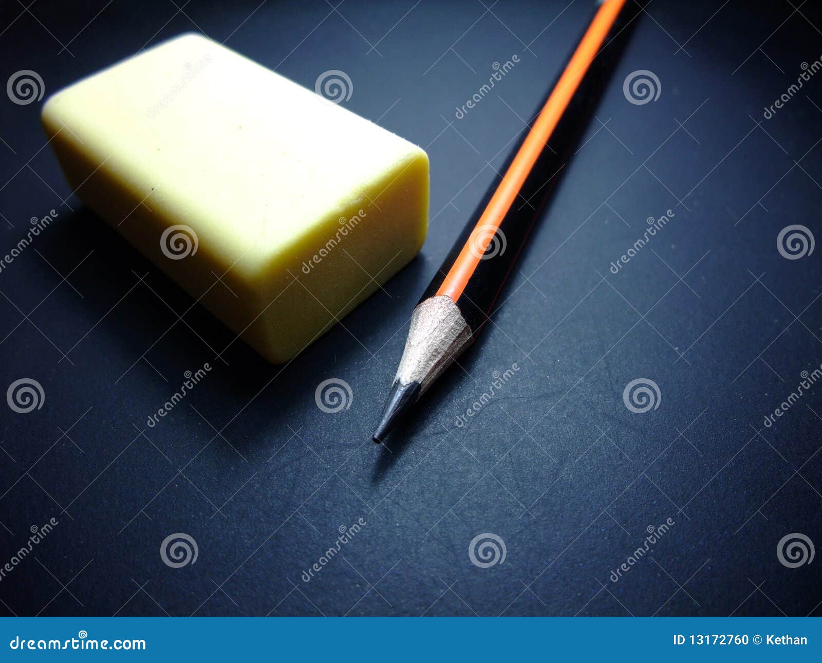 Pencil and eraser stock photo. Image of writer, write - 13172760