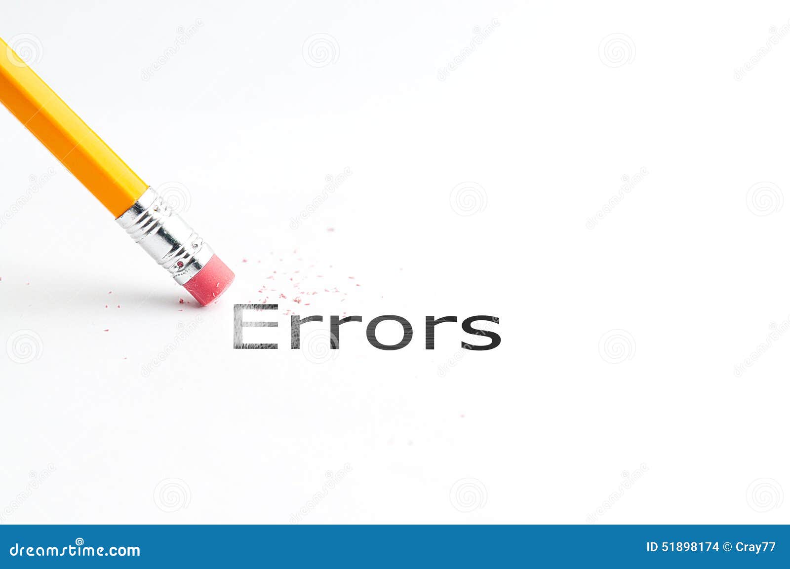 Pencil with eraser stock photo. Image of objects, emend - 51898174
