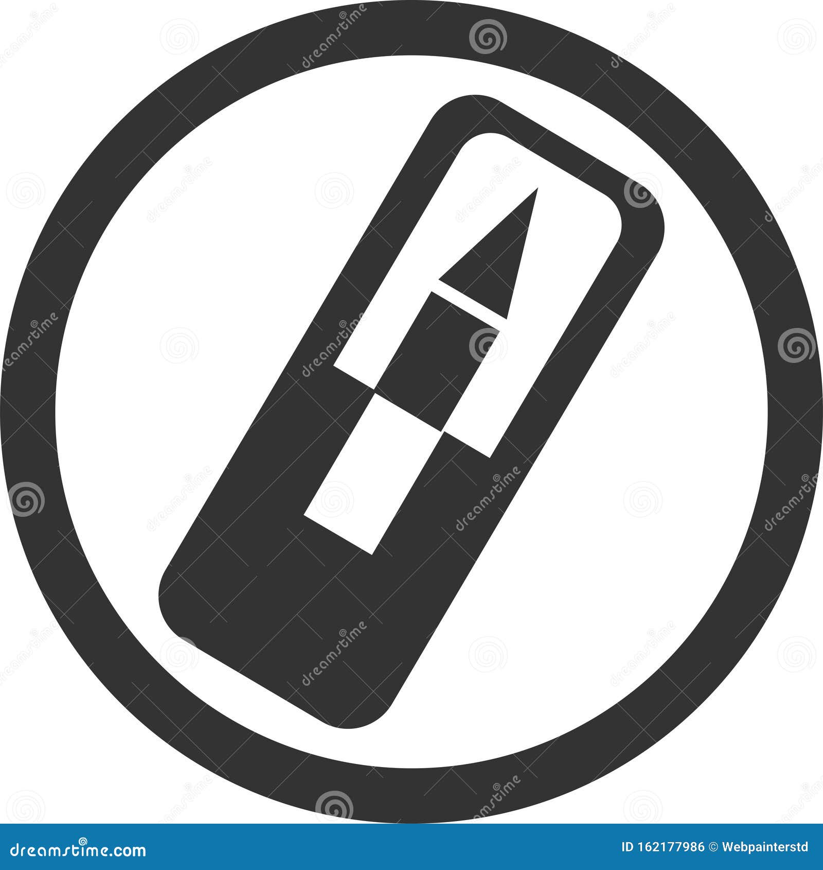 Pencil and Eraser. Icon for Site Button, Program. Symbol for a Logo ...