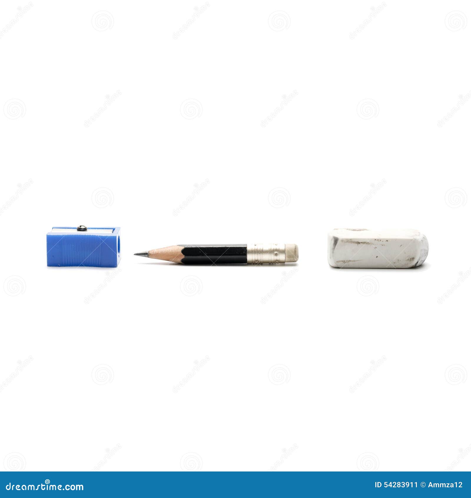 Pencil Eraser and Sharpener Stock Image - Image of macro, wood: 54283911