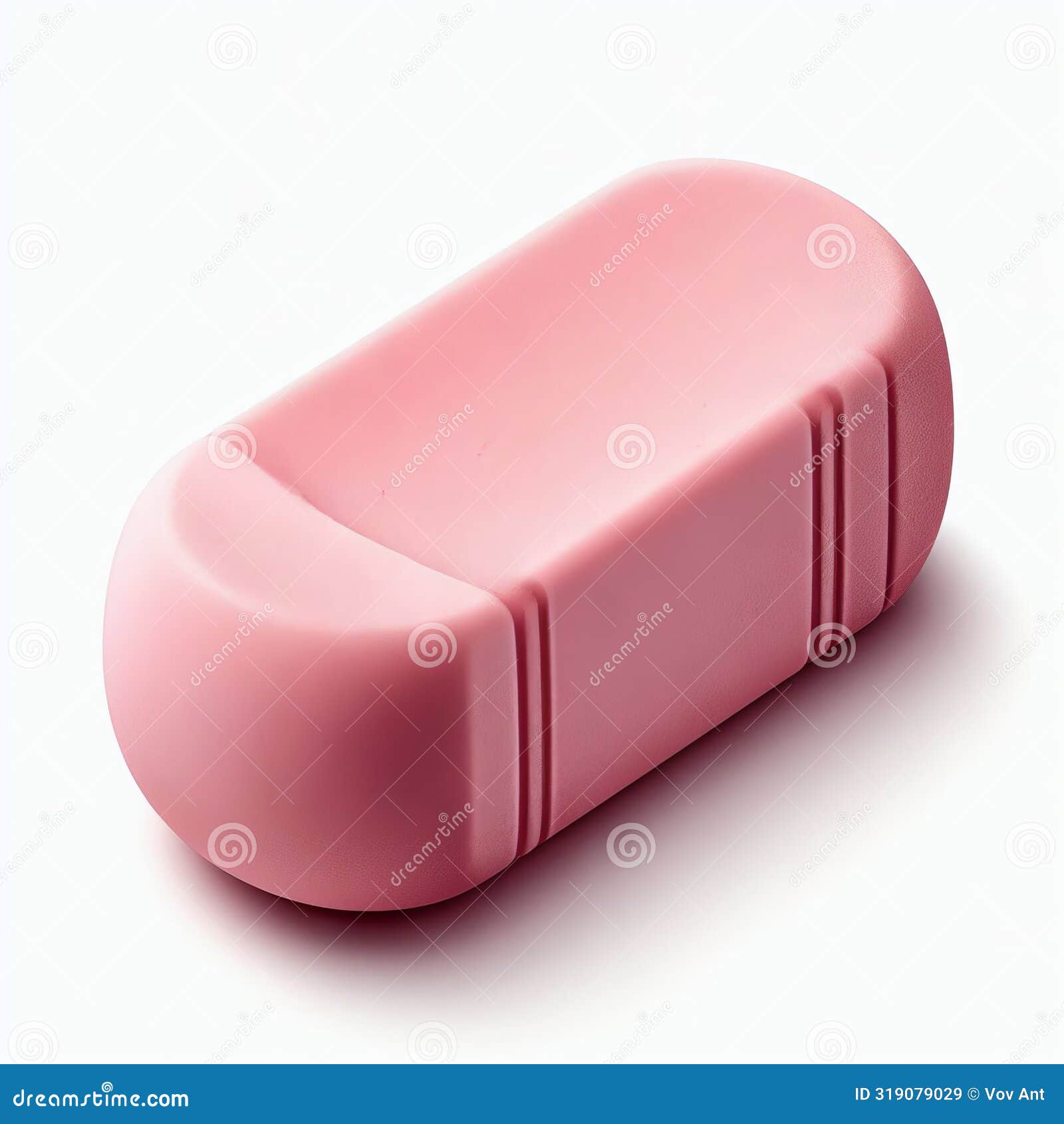 Pencil Eraser a Small, Pink Eraser with a Soft, Rounded Shape a Stock ...