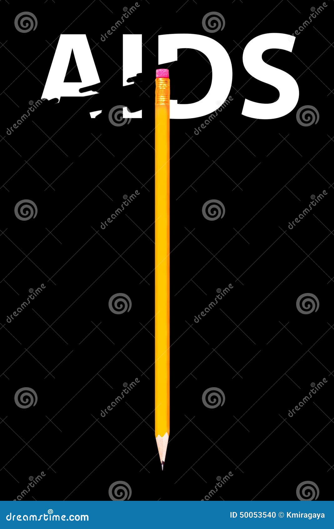 Pencil Erasing the Word AIDS Stock Photo - Image of design, hospital ...