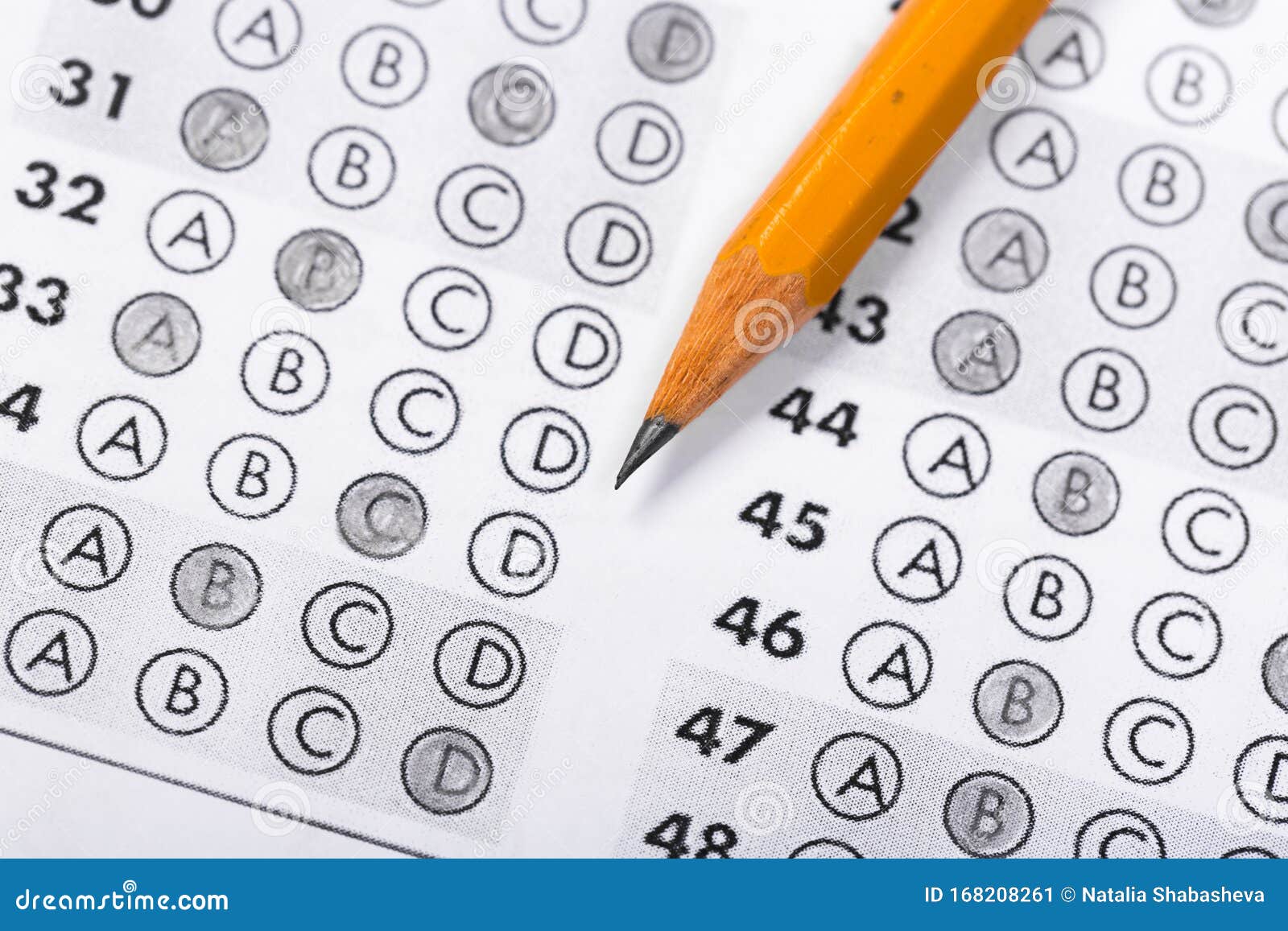 Fill in the Answer Sheet in the Exam with a Pencil Stock Image - Image ...