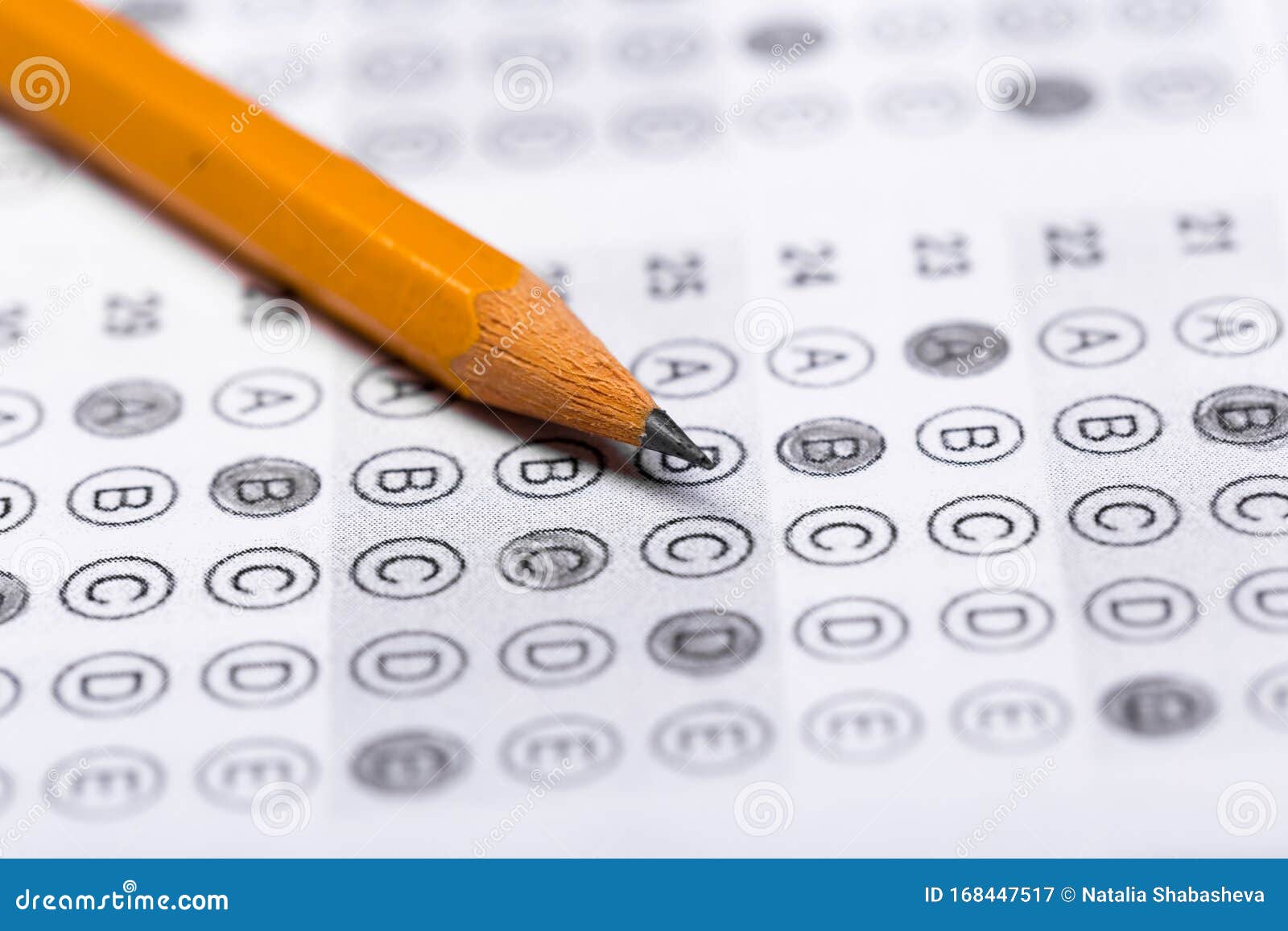Fill in the Answer Sheet in the Exam with a Pencil Stock Image - Image ...