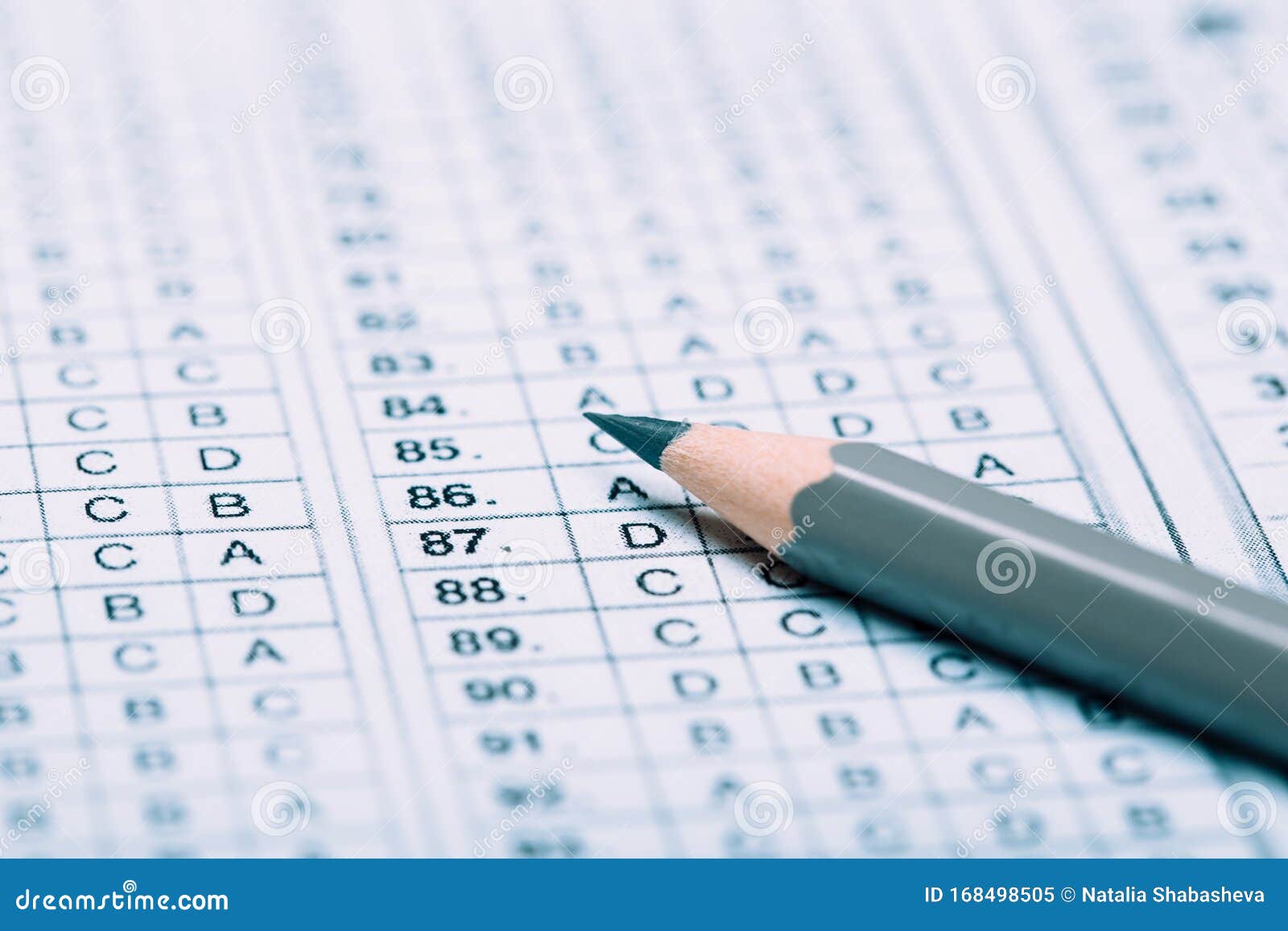 Pencil for the Exam. Printed School Test Stock Image - Image of ...